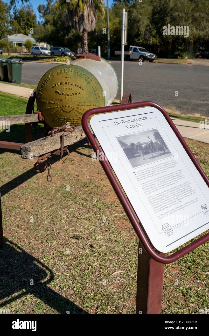 World War One era Furphy Watercart on display in Tambo Queensland ...