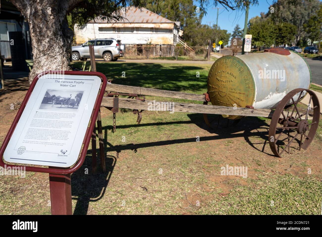 World War One era Furphy Watercart on display in Tambo Queensland ...