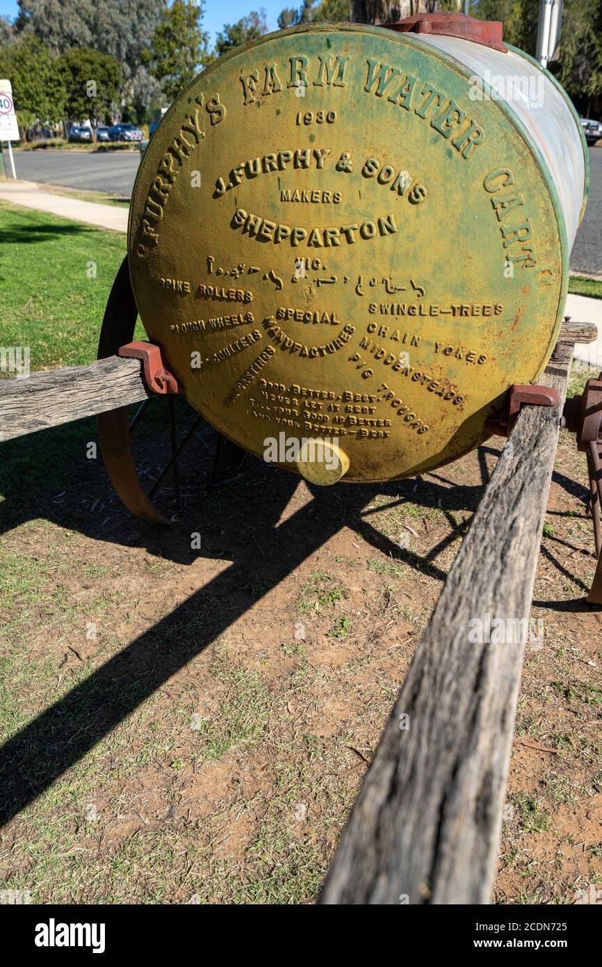 World War One era Furphy Watercart on display in Tambo Queensland ...