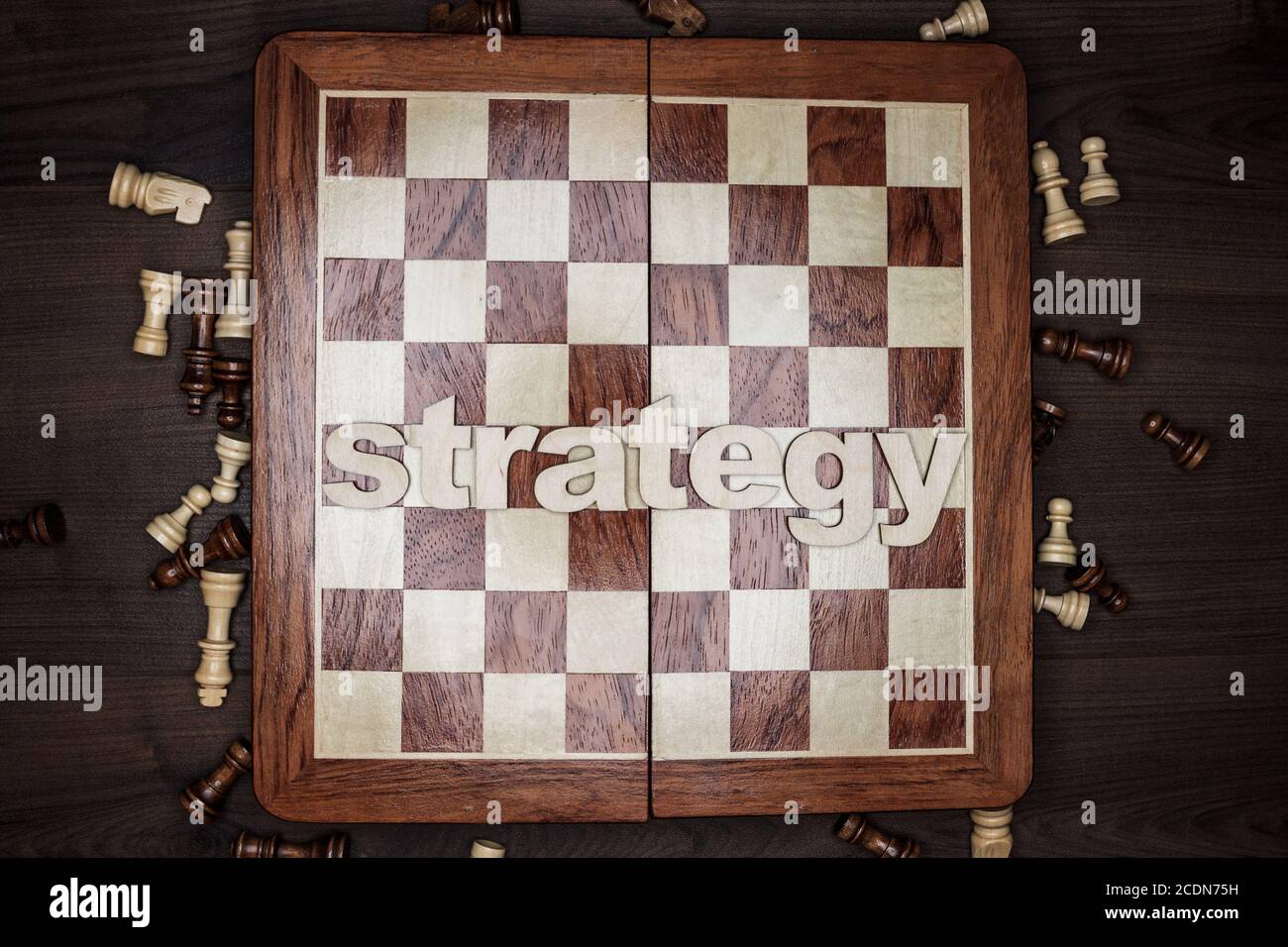 word strategy on wooden background Stock Photo - Alamy