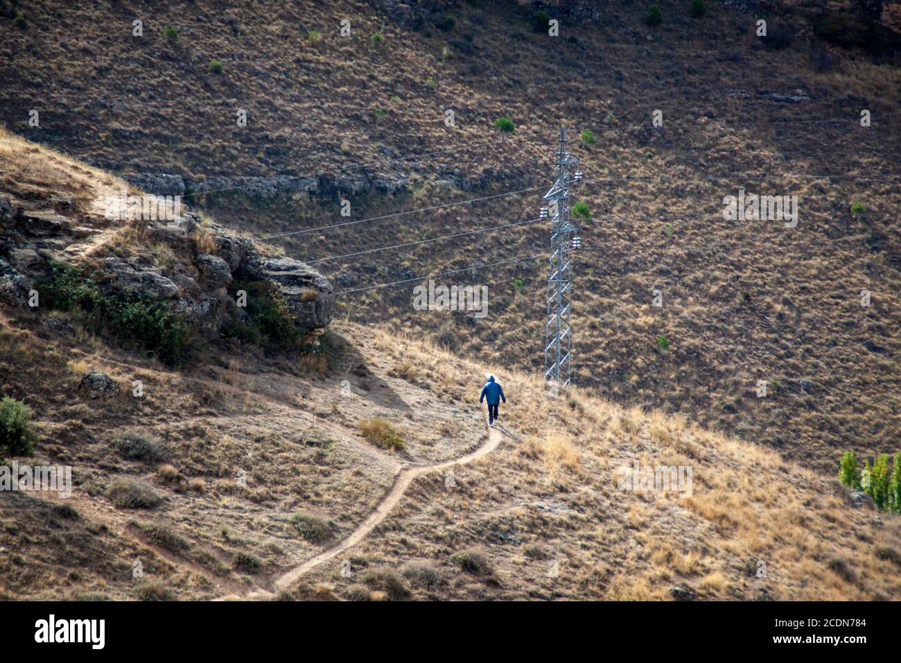 Difficult terrain outdoors. Adventures in nature, trail in the ...