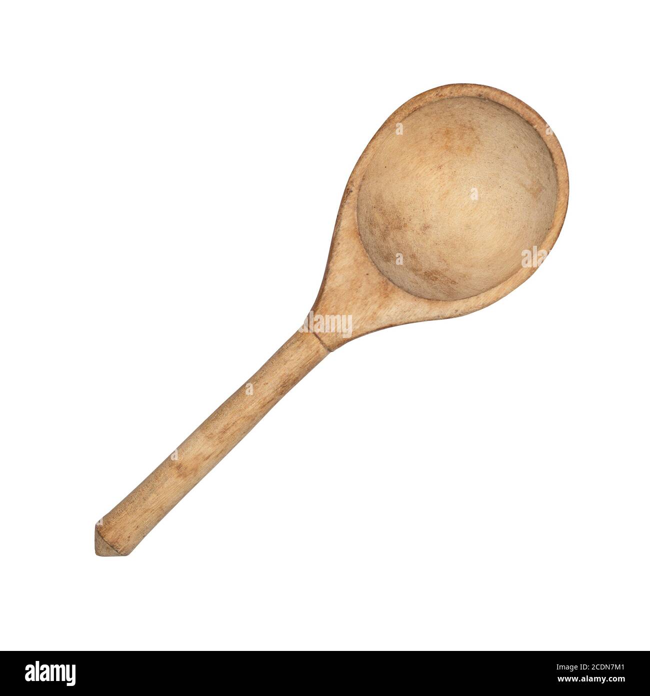 old wooden spoon isolated Stock Photo - Alamy