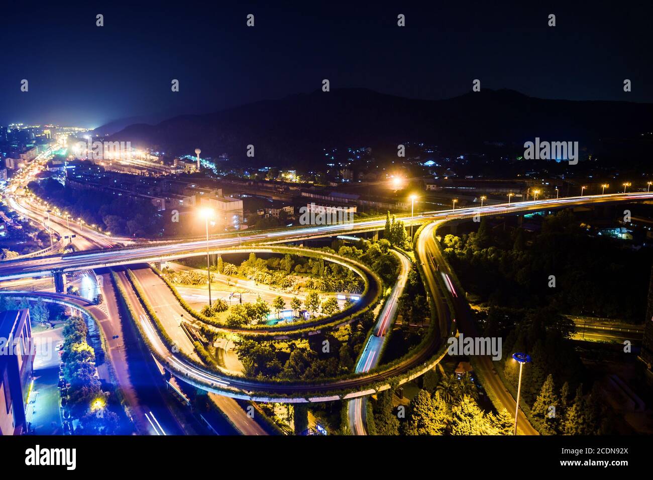 viaduct in a modern city Stock Photo - Alamy