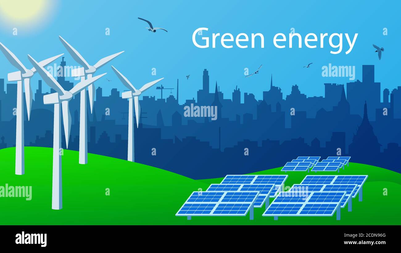 Cartoon illustration energy solar panel hi-res stock photography and ...