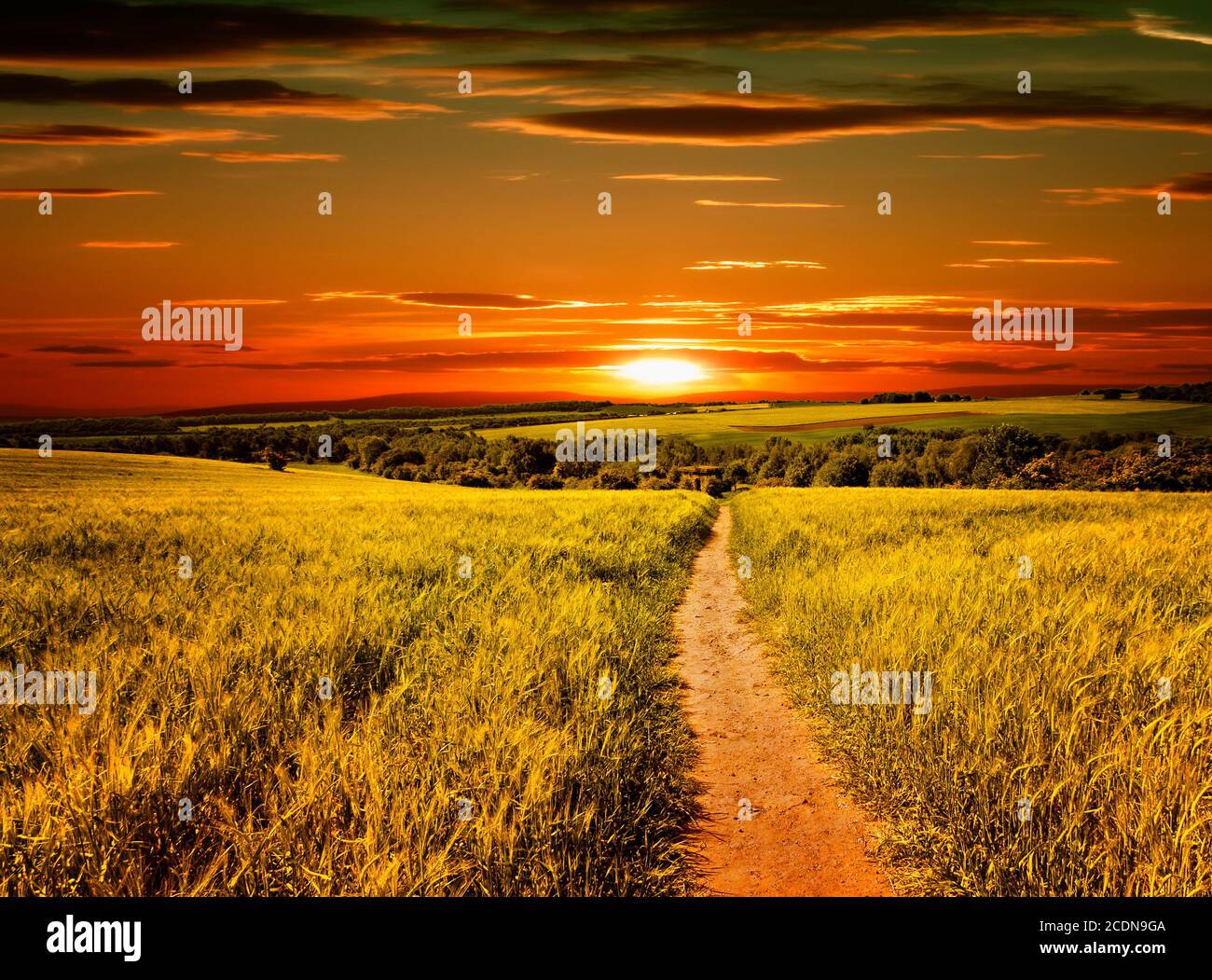 Rural country sunset hi-res stock photography and images - Alamy