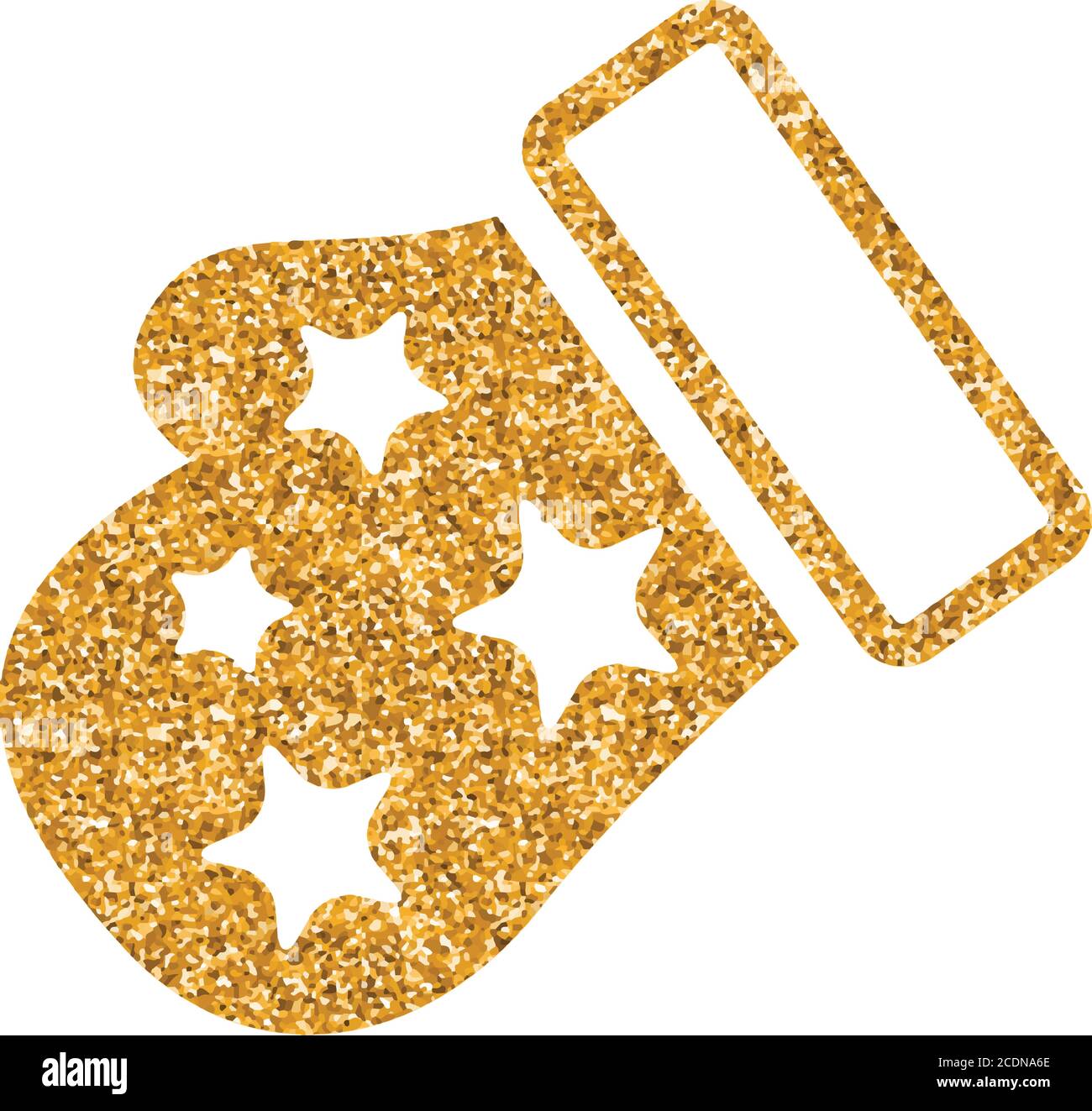 icon in gold glitter texture. Sparkle luxury style vector illustration ...