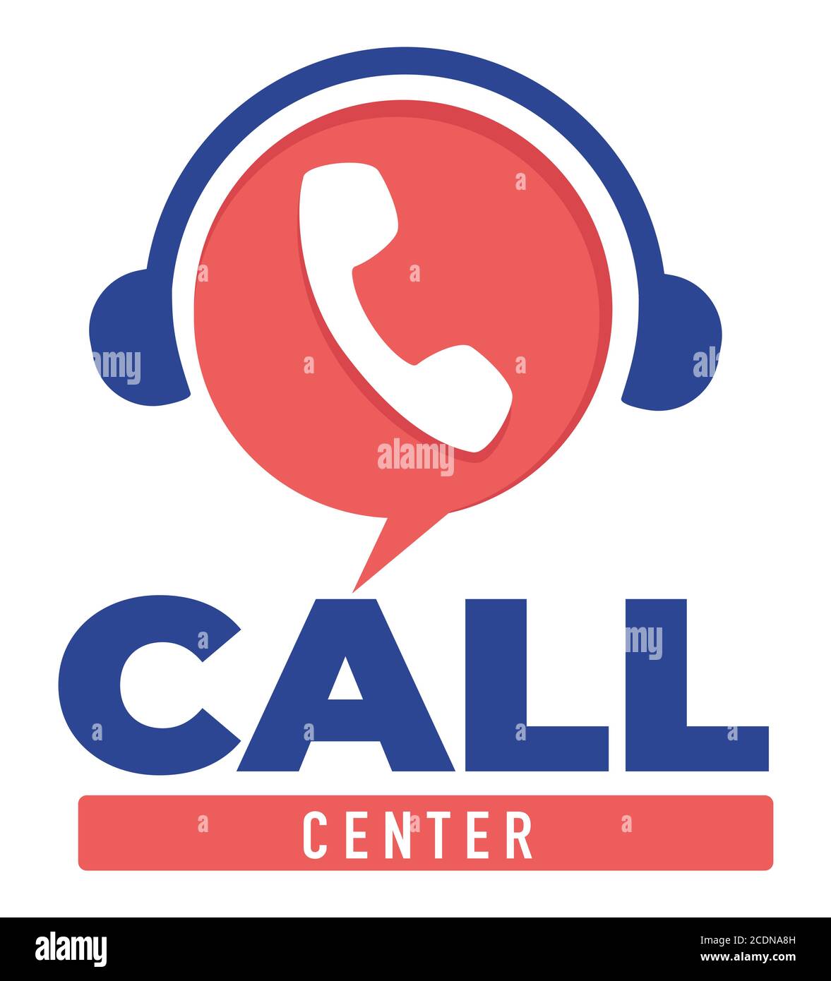 Call center support for clients and customers vector Stock Vector Image ...