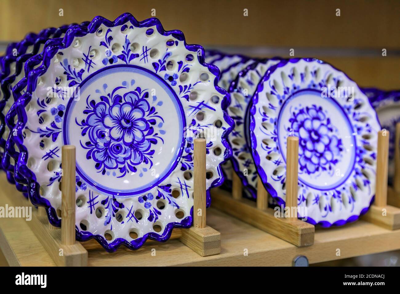 Porto, Portugal - May 29, 2018: Detail of traditional white and blue ...
