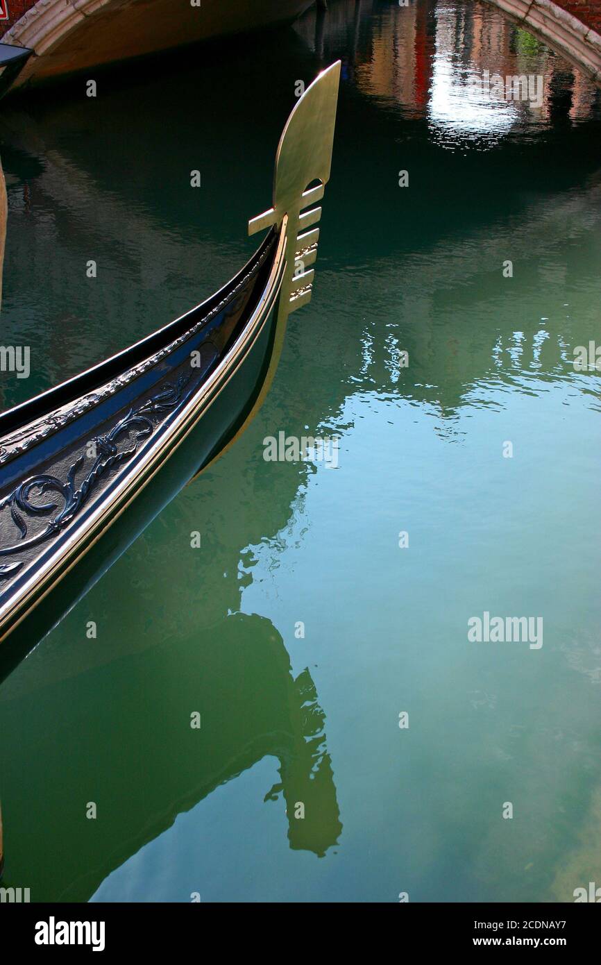 Gondola and reflection Stock Photo - Alamy