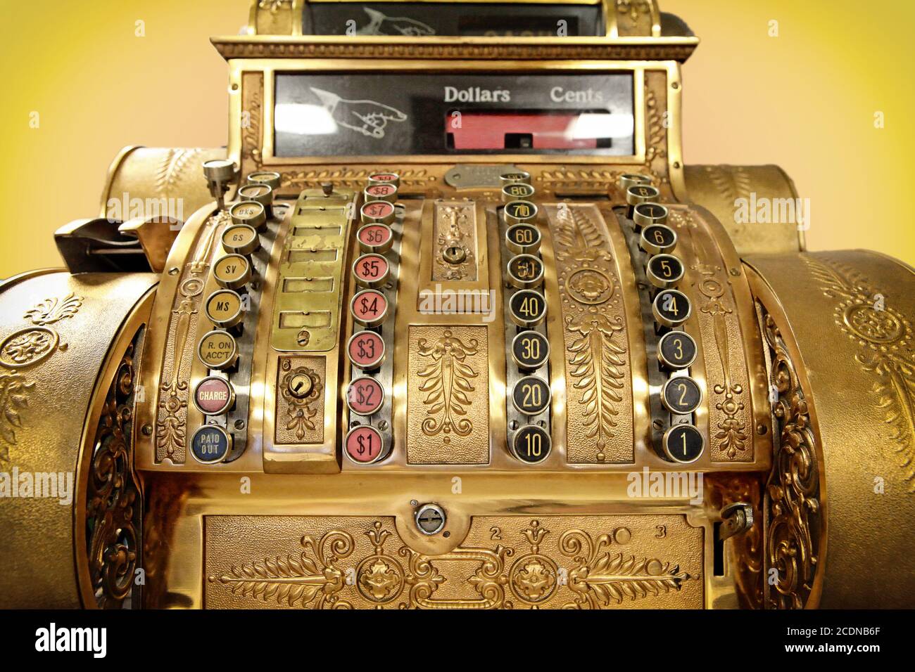 Old-time cash register Stock Photo - Alamy