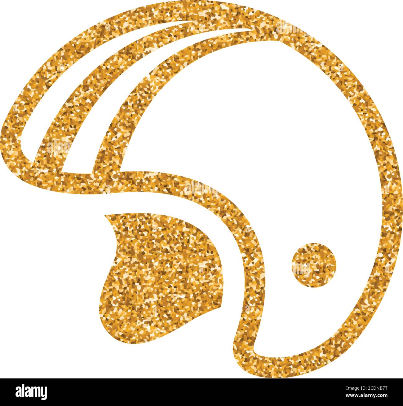 Motorcycle helmet icon in gold glitter texture. Sparkle luxury style ...
