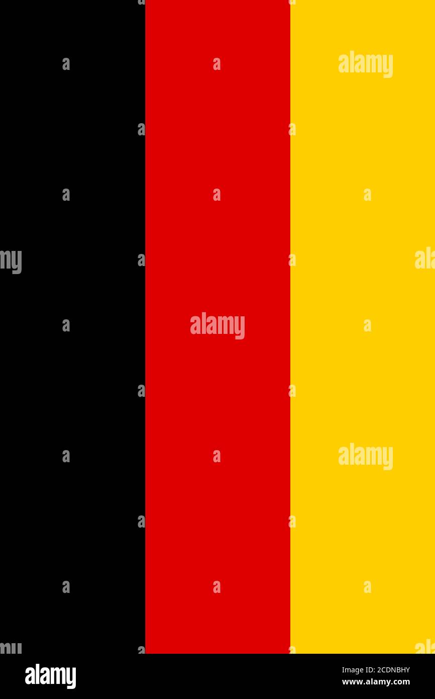 Vertical Germany flag. Germany national flag. Official state symbol of ...