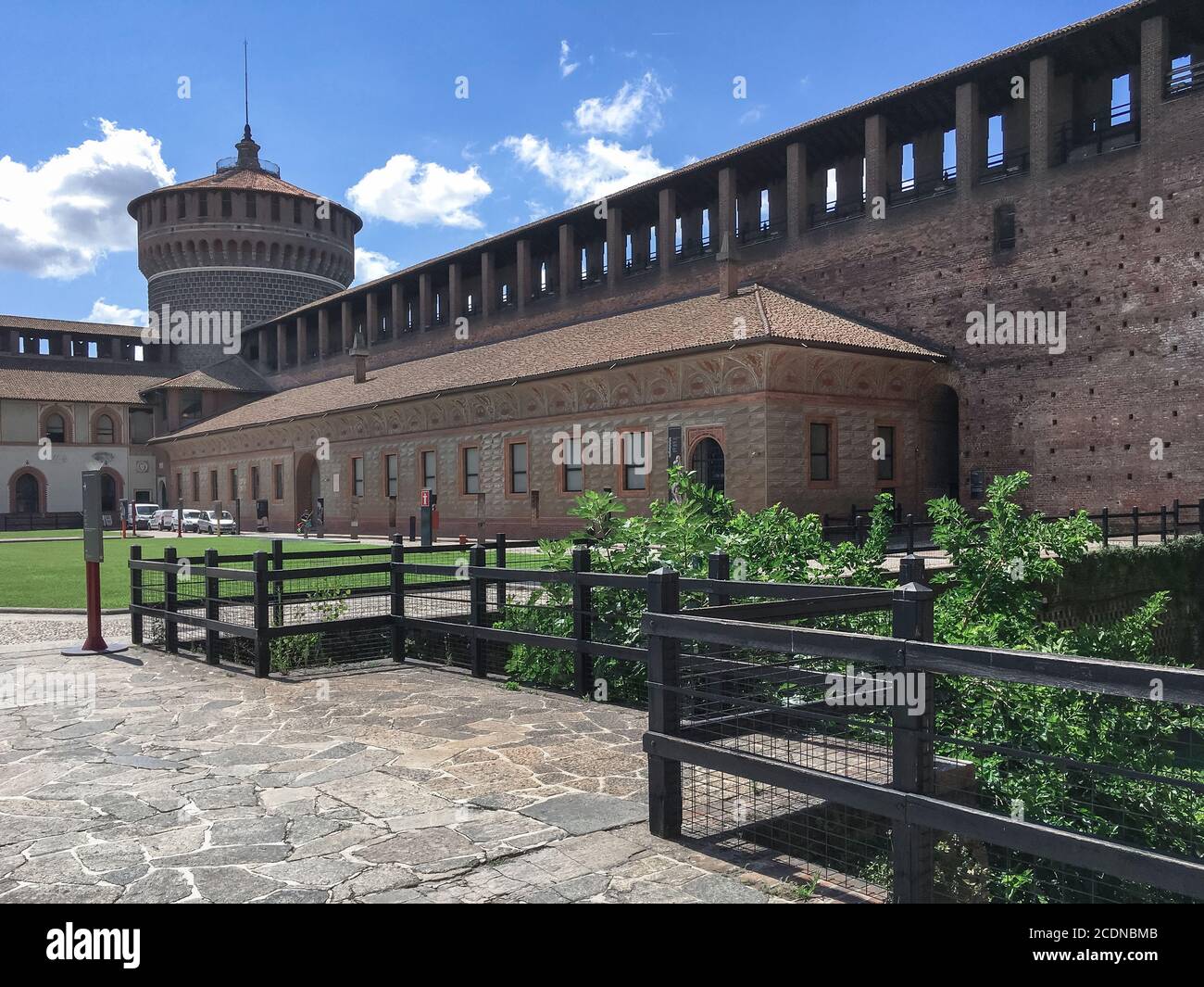 Inside the Sforza Castle (Castello Sforzesco) in Milan (ITALY). One of ...