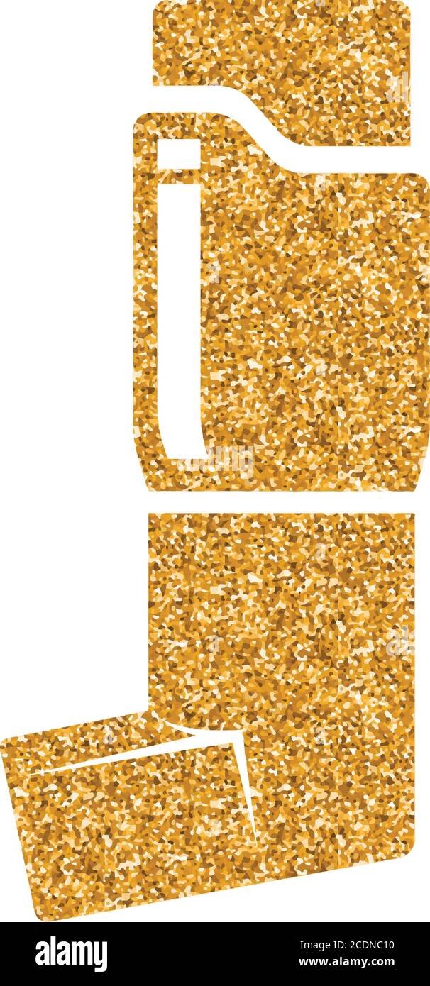 Asthma inhaler icon in gold glitter texture. Sparkle luxury style ...