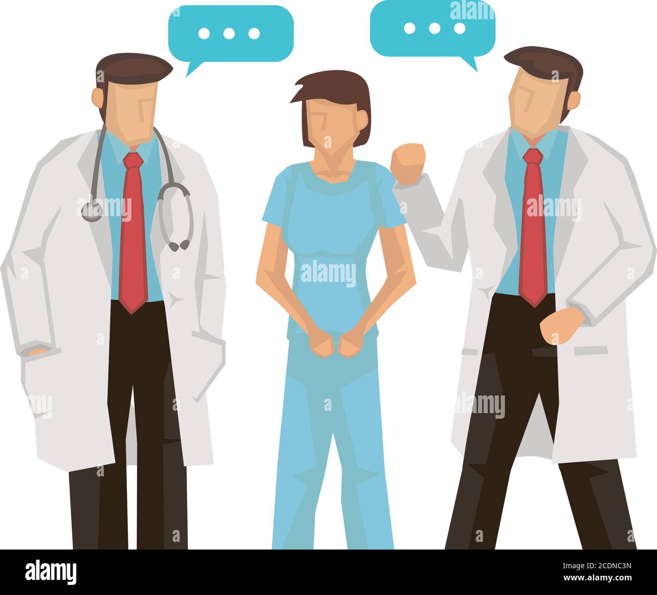 Medics teamwork talking Stock Vector Images - Alamy