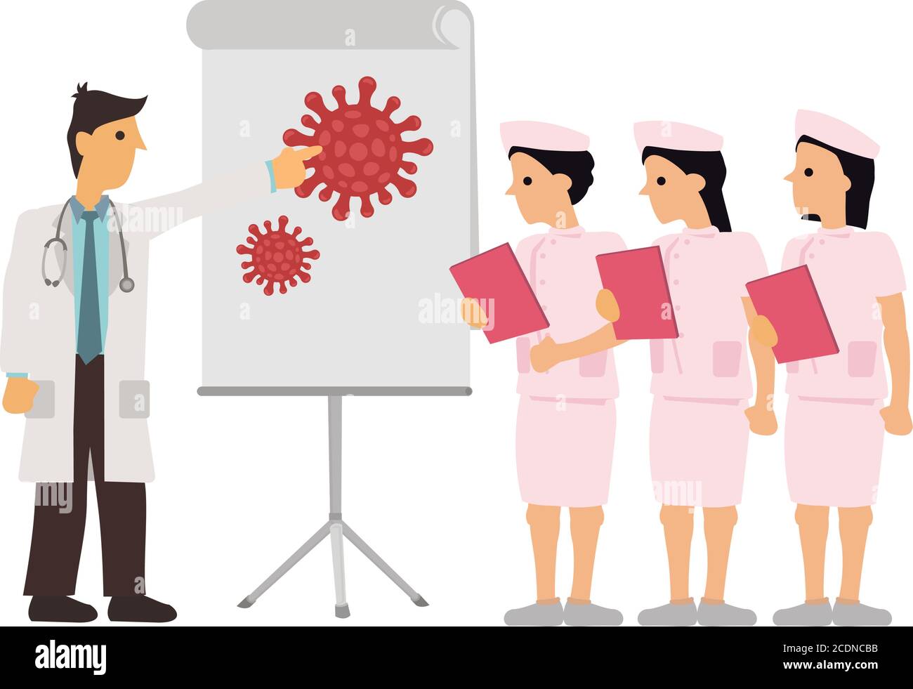 Nurses group discussion Stock Vector Images - Alamy
