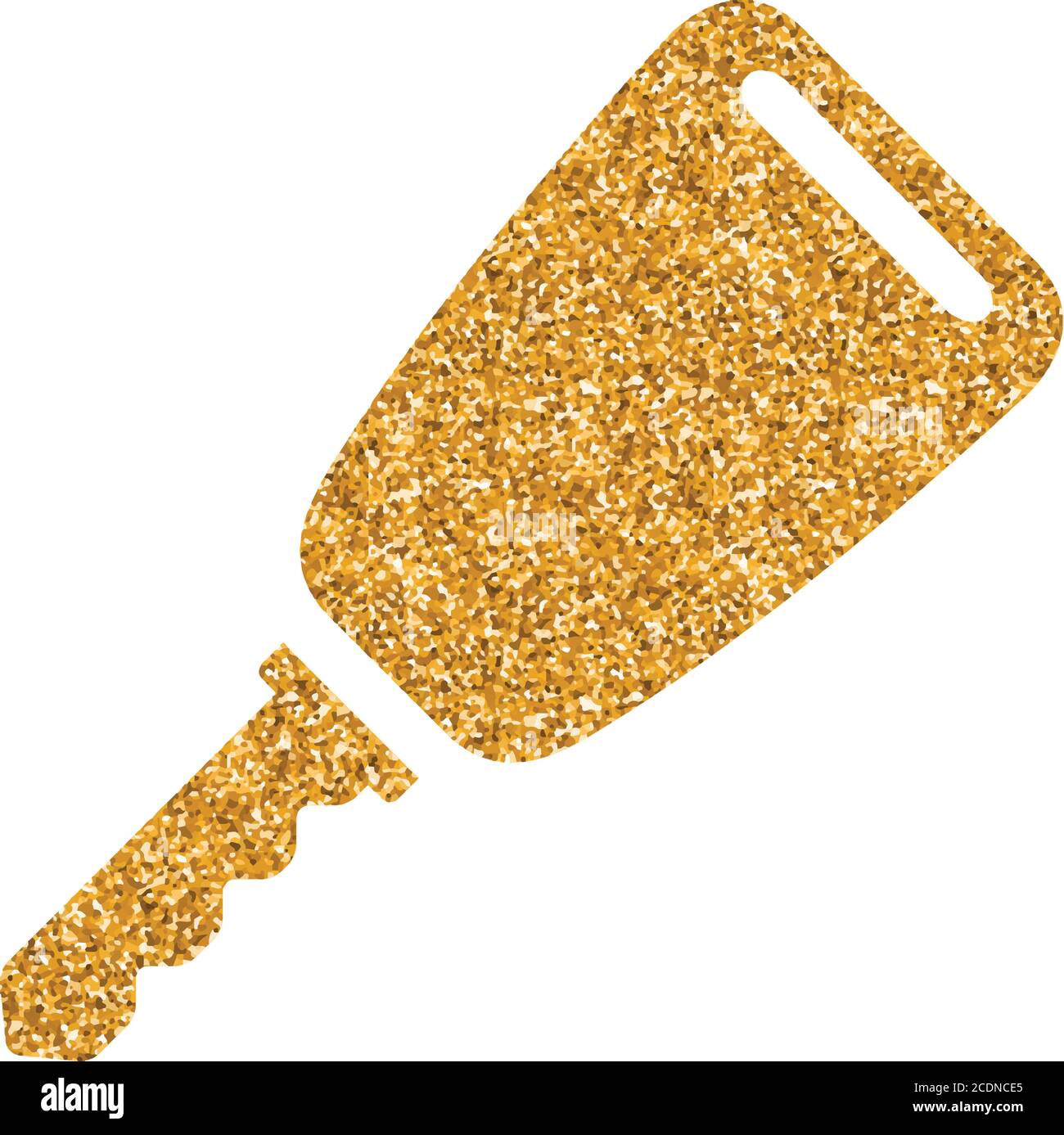 Key icon in gold glitter texture. Sparkle luxury style vector ...