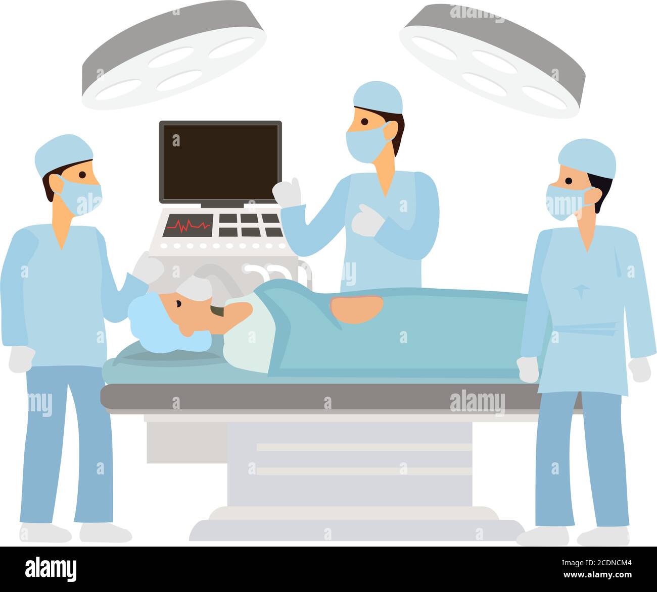 Surgeon performing surgery on patient Stock Vector Images - Alamy