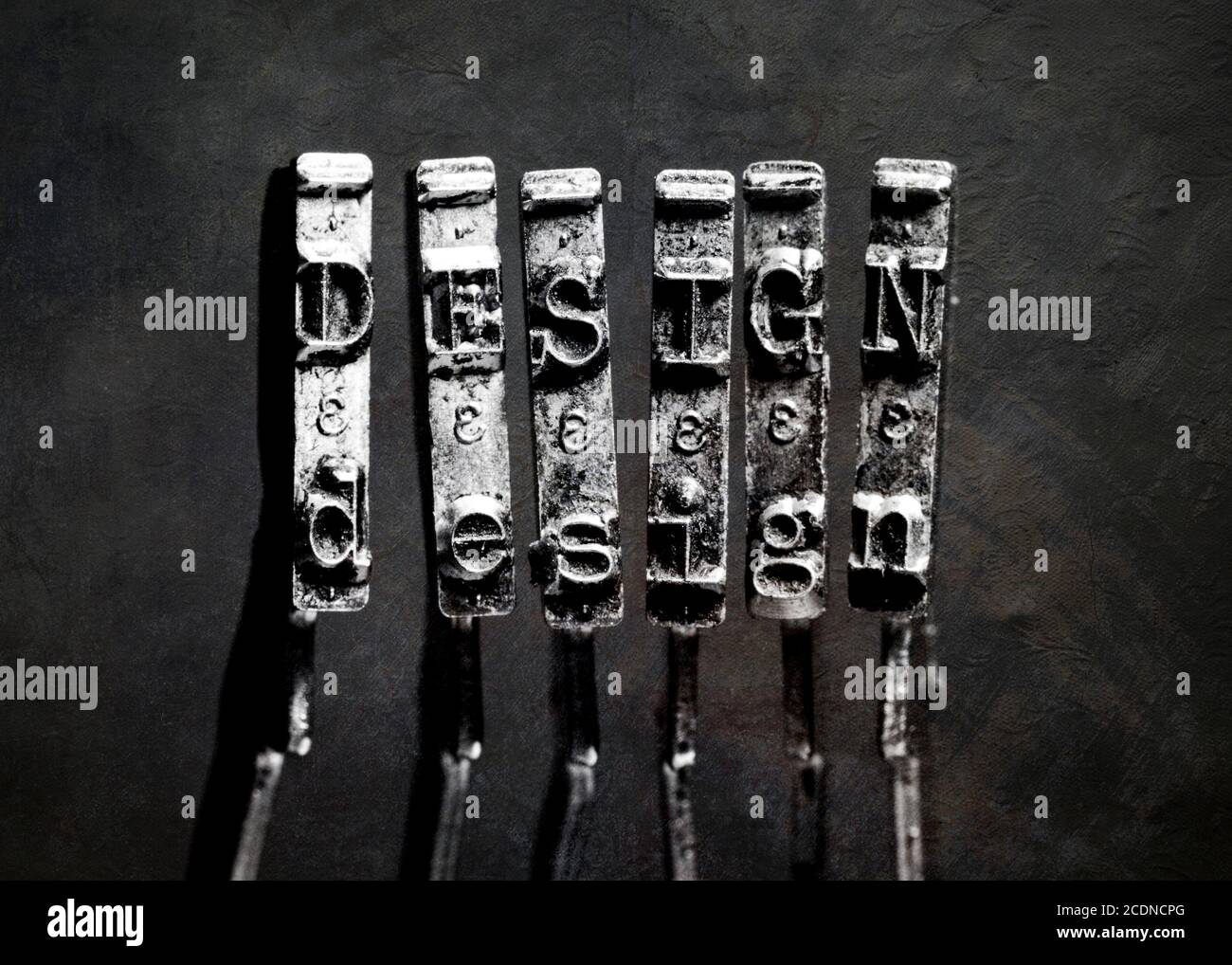 Design old typewriter hammers hi-res stock photography and images - Alamy