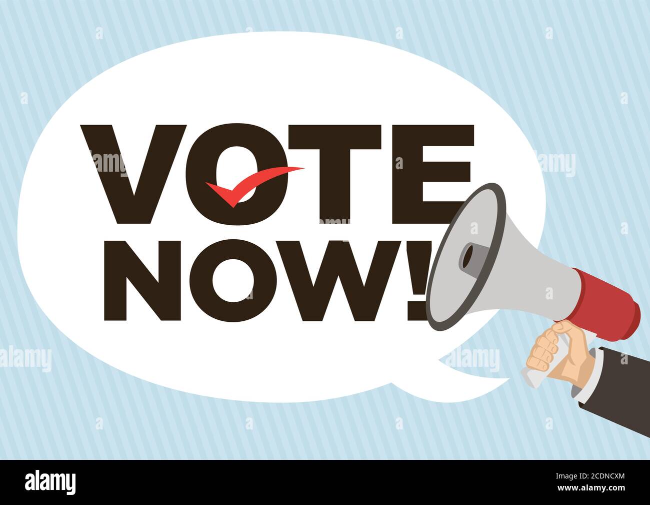 Megaphone with the vote now message. Democracy election campaign ...