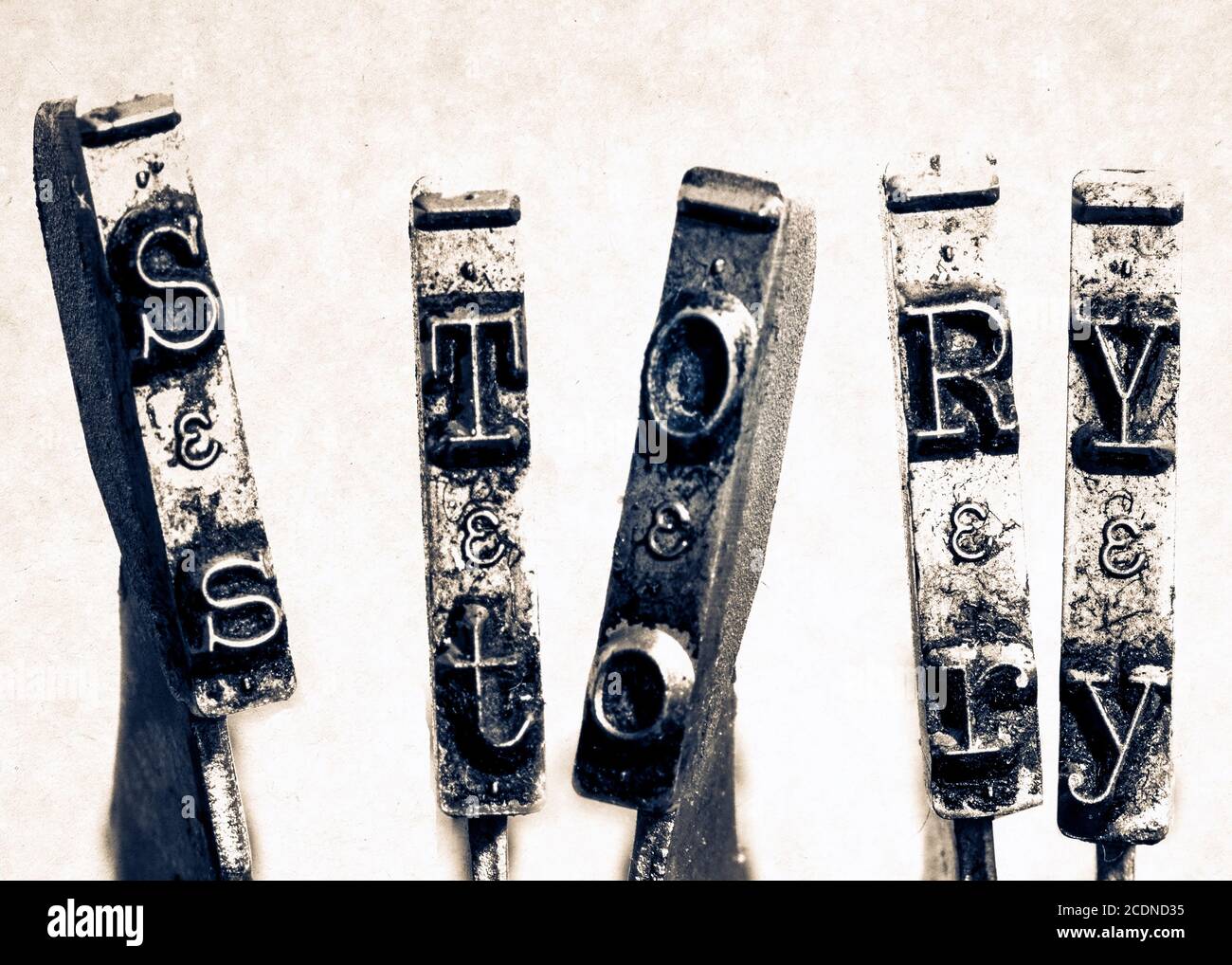 Word story made from old hi-res stock photography and images - Alamy