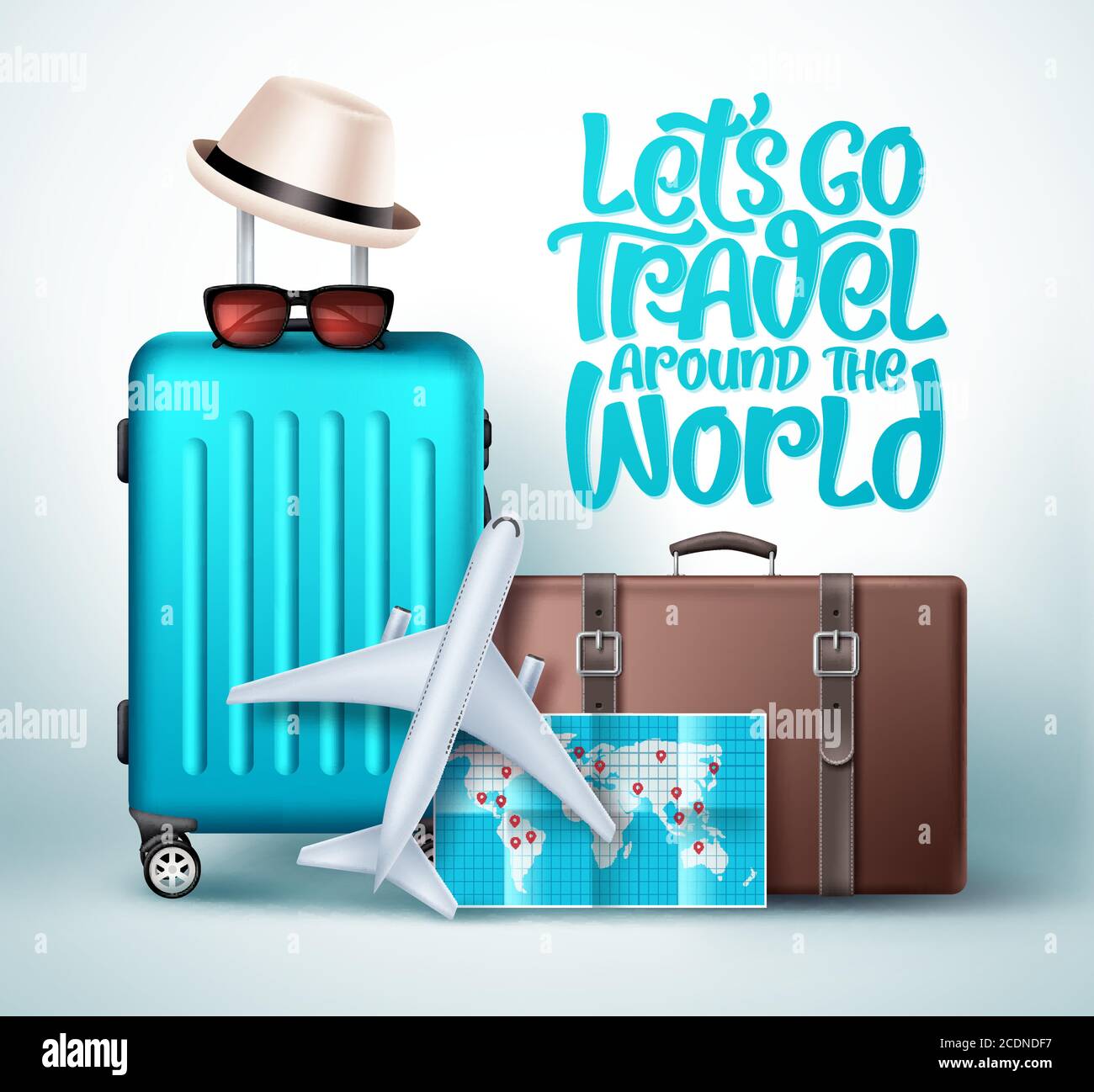 Let's go travel around the world vector design. Let's go travel ...