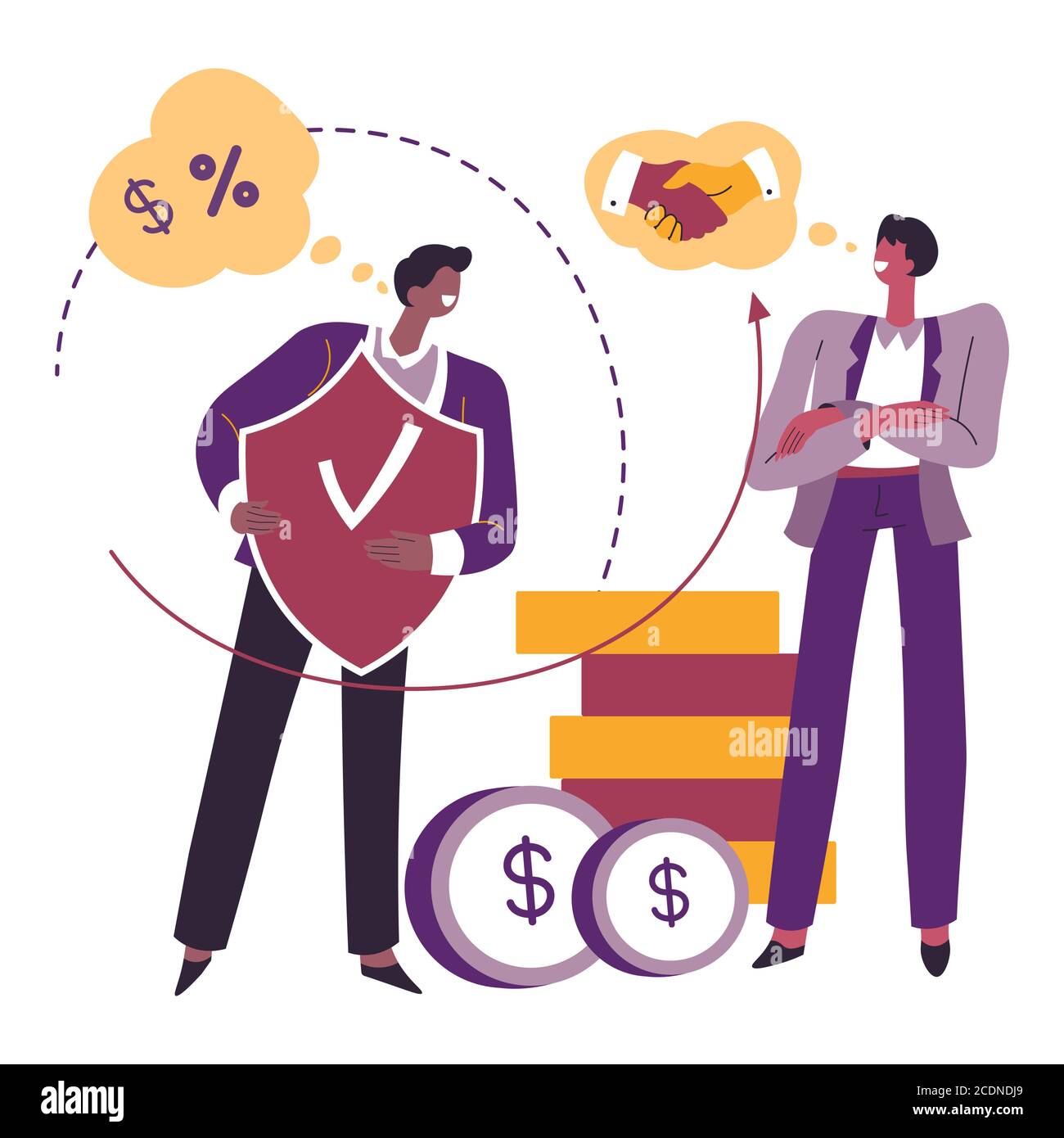 Life insurance agent and client Stock Vector Images - Alamy