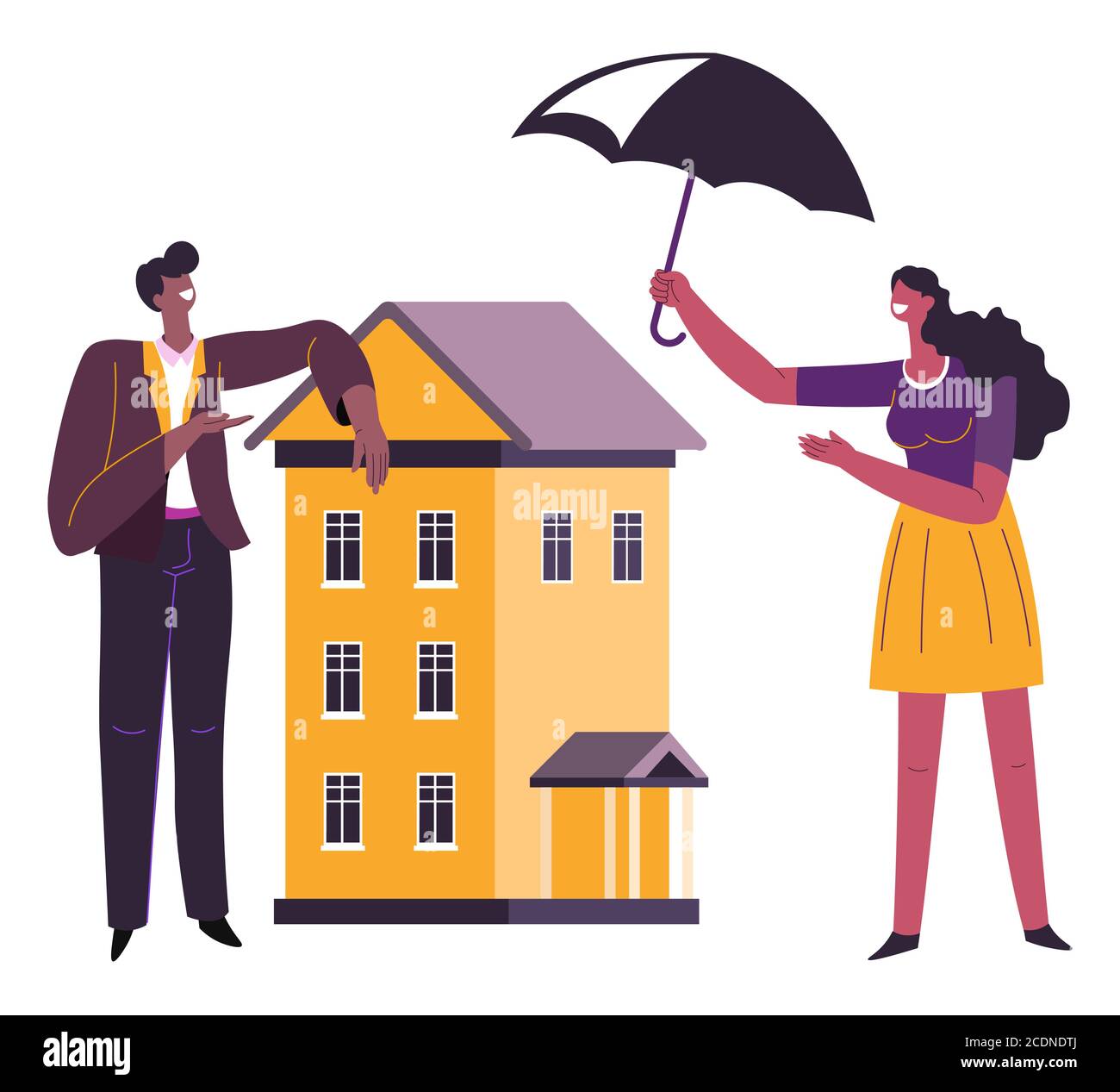 Protecting houses Stock Vector Images - Alamy