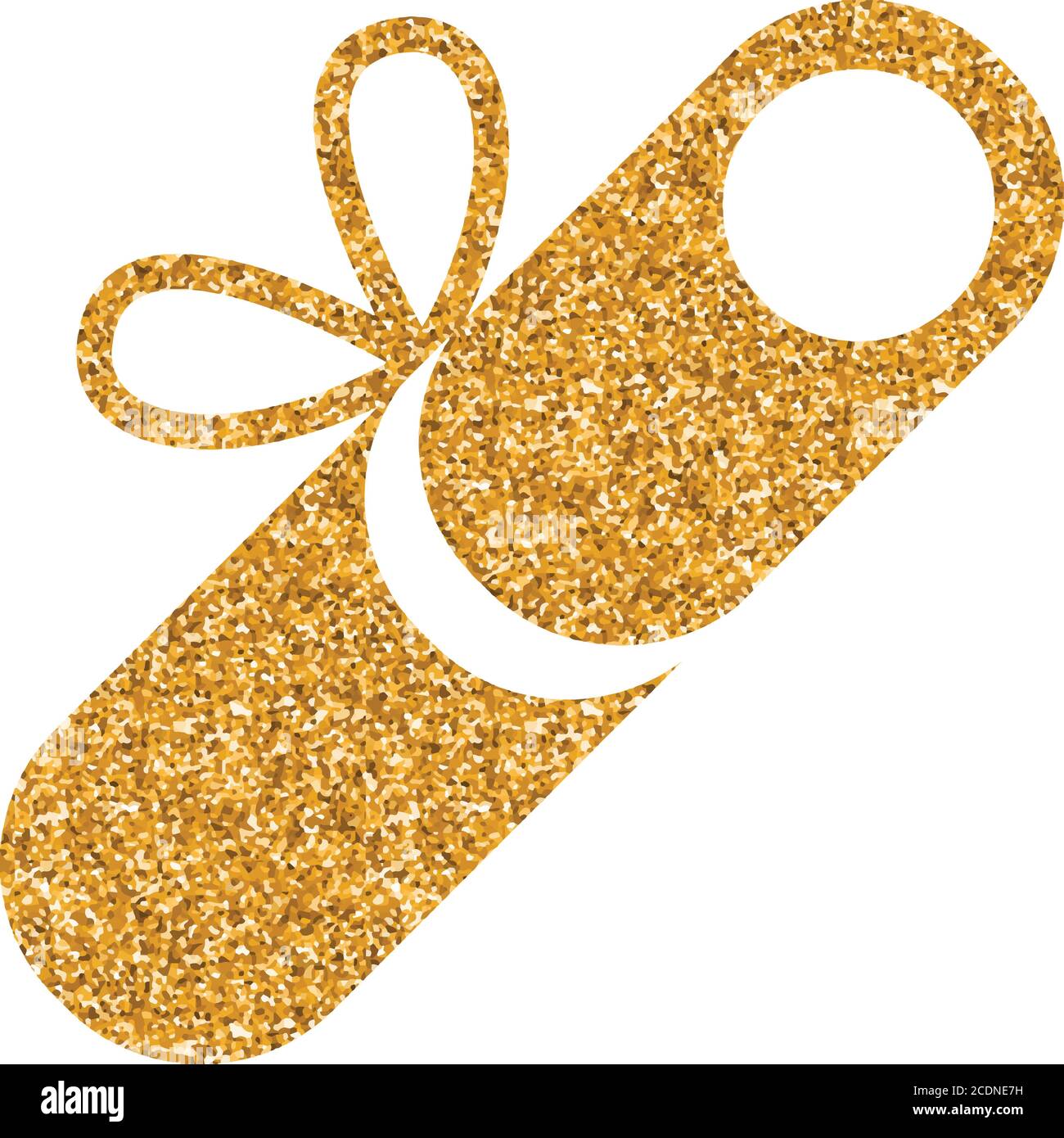 Diploma icon in gold glitter texture. Sparkle luxury style vector ...