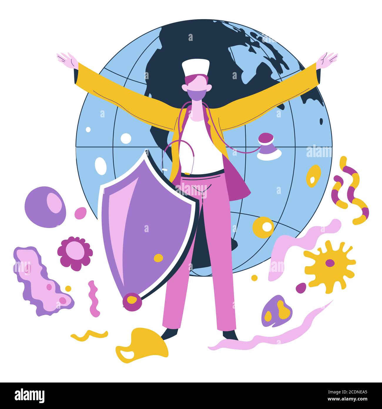 Caring health care worker Stock Vector Images - Alamy