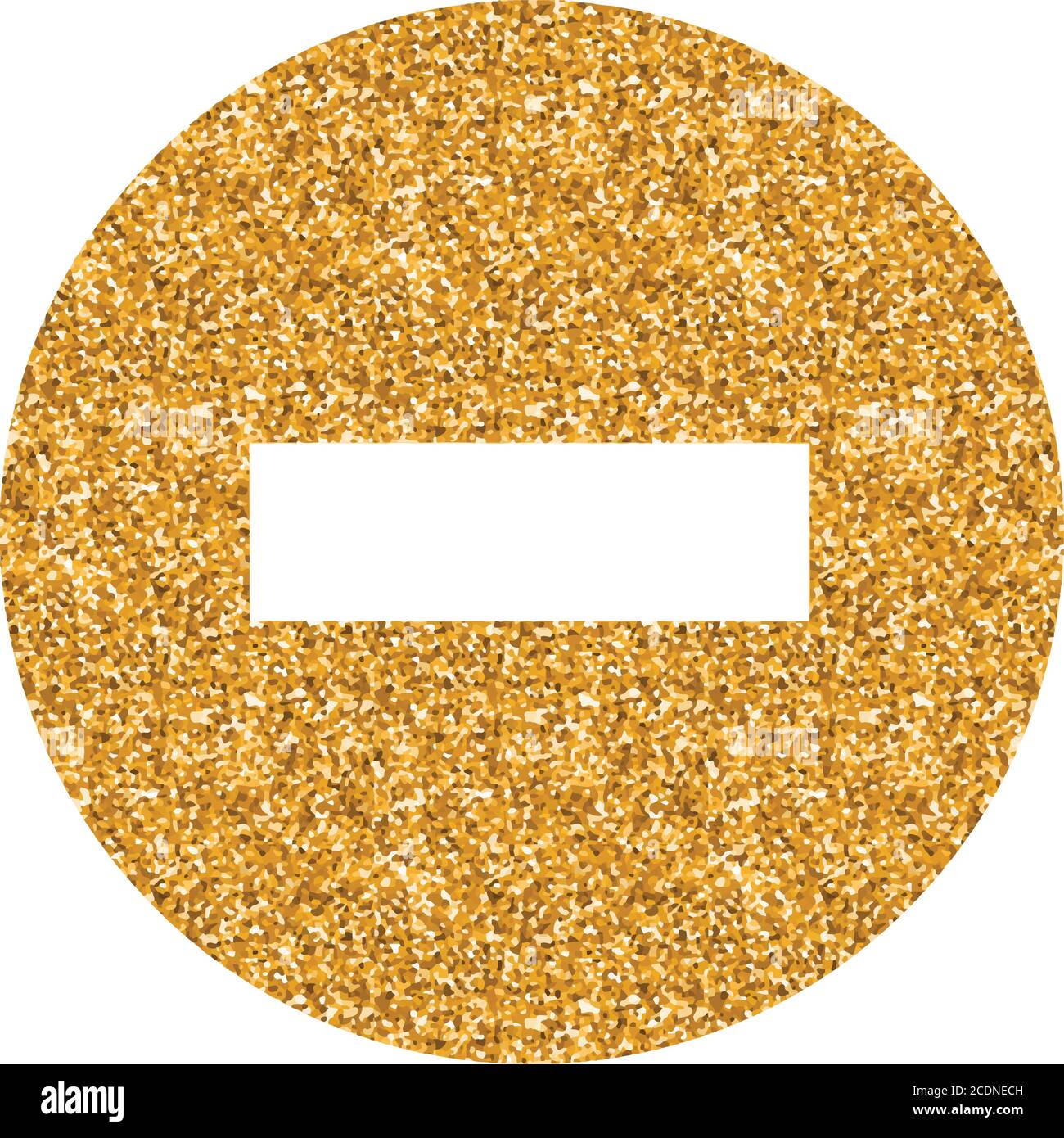 Stop sign icon in gold glitter texture. Sparkle luxury style vector ...