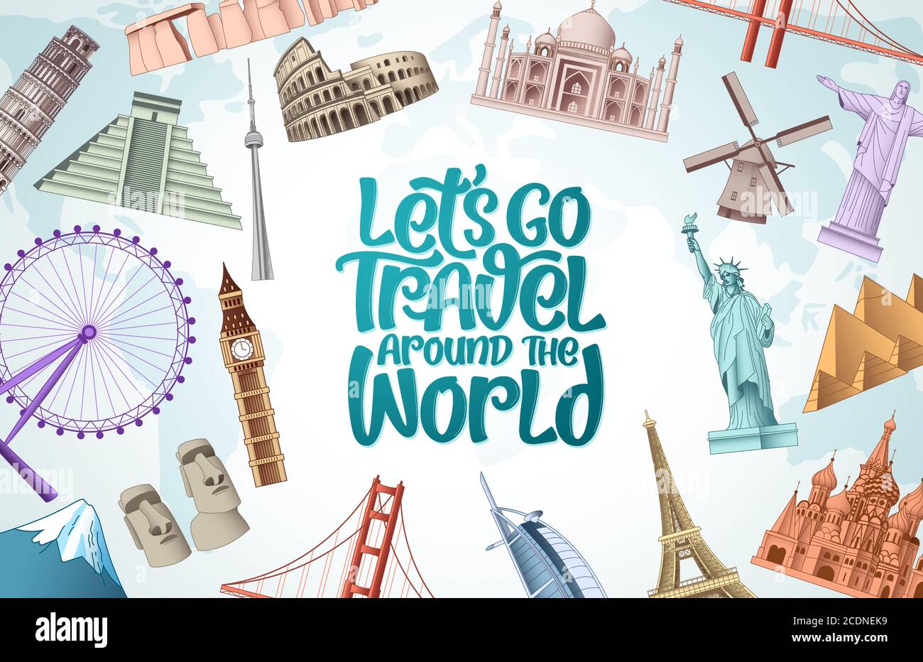 Let's go travel vector design. Let's go travel around the world ...