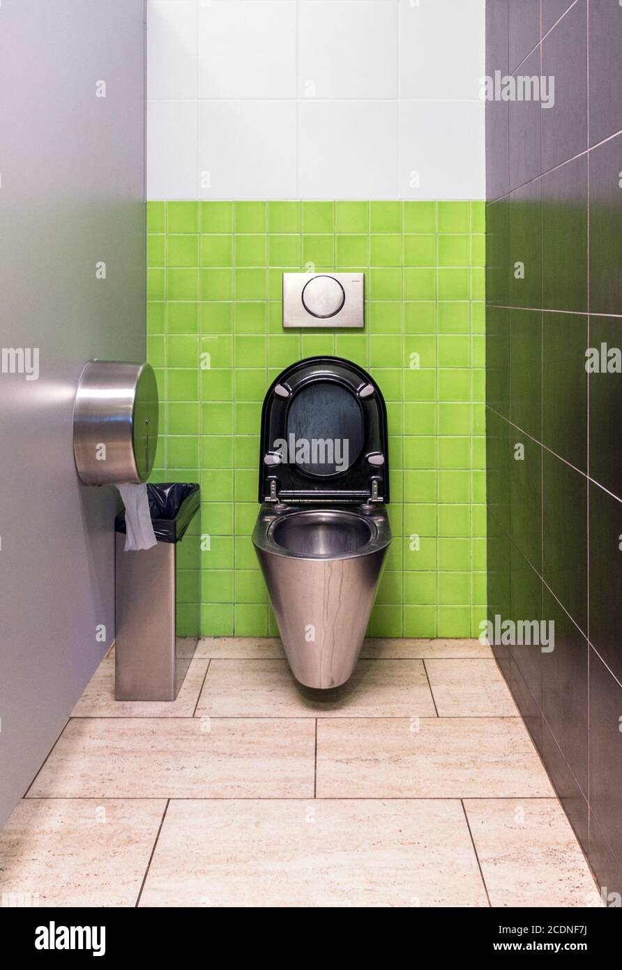 Stainless steel toilet Stock Photo - Alamy