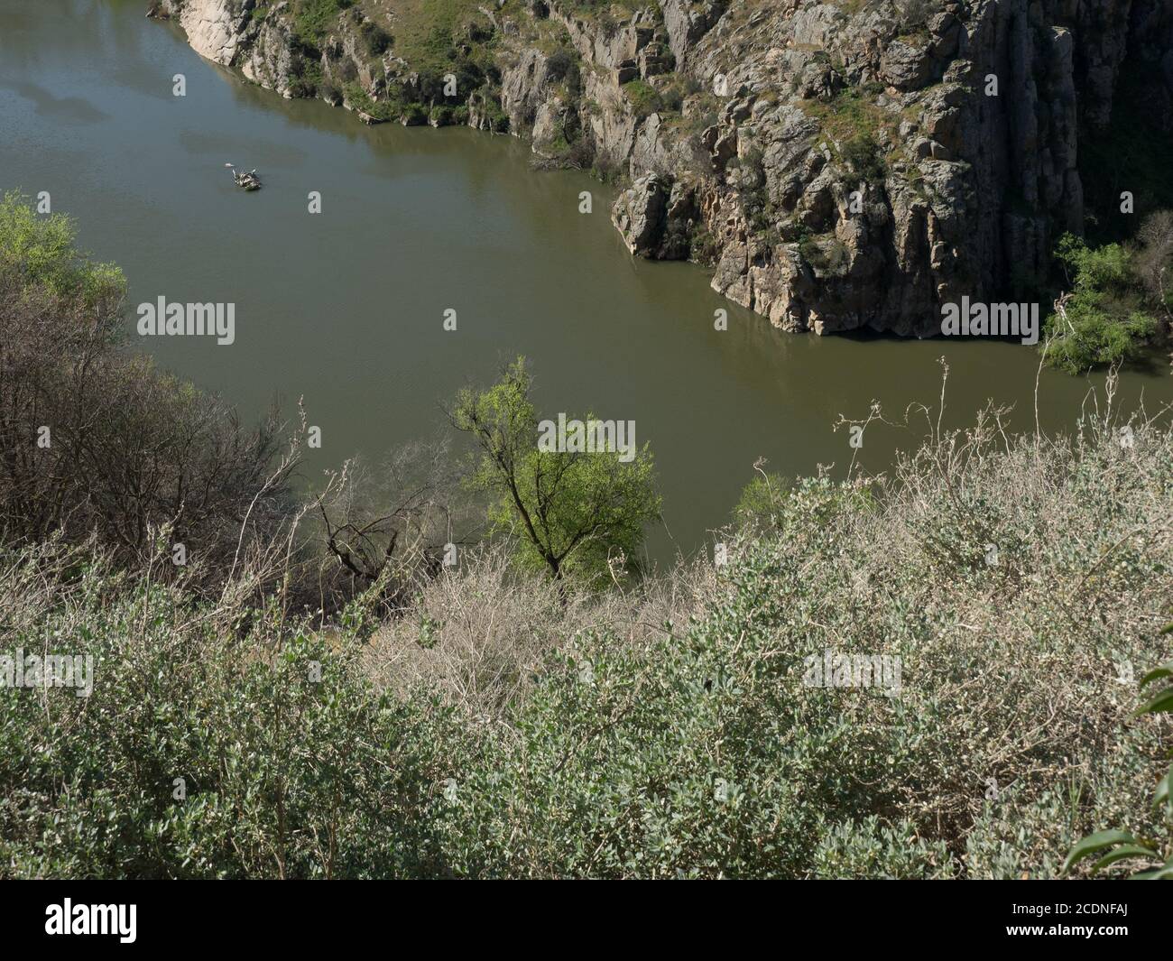 toledo at the tagus river in spain Stock Photo - Alamy