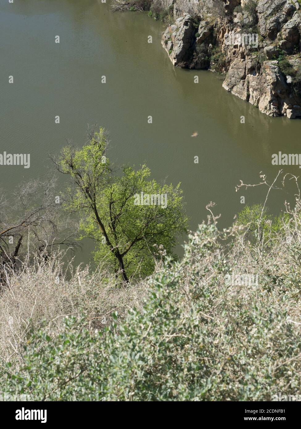 toledo at the tagus river in spain Stock Photo - Alamy