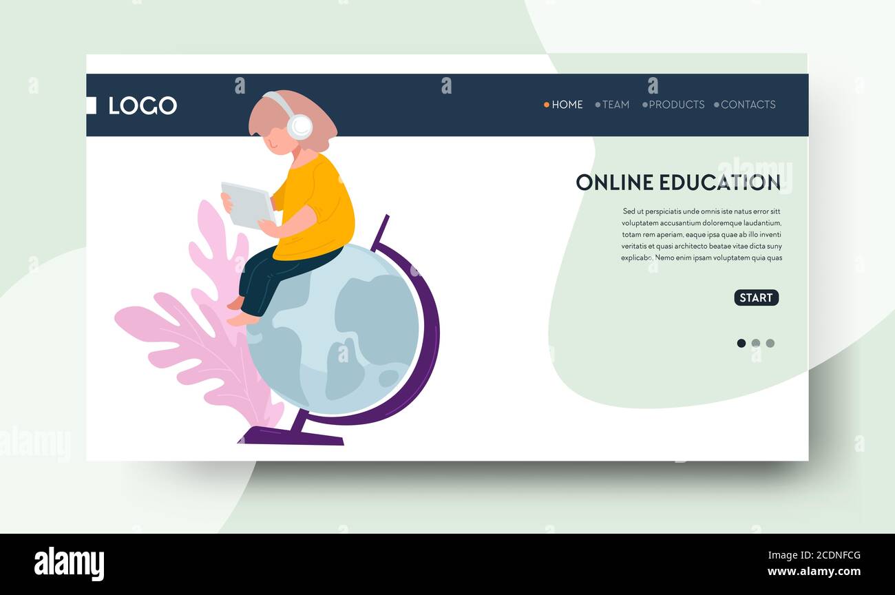 Online education on network with source, library books Stock Vector ...