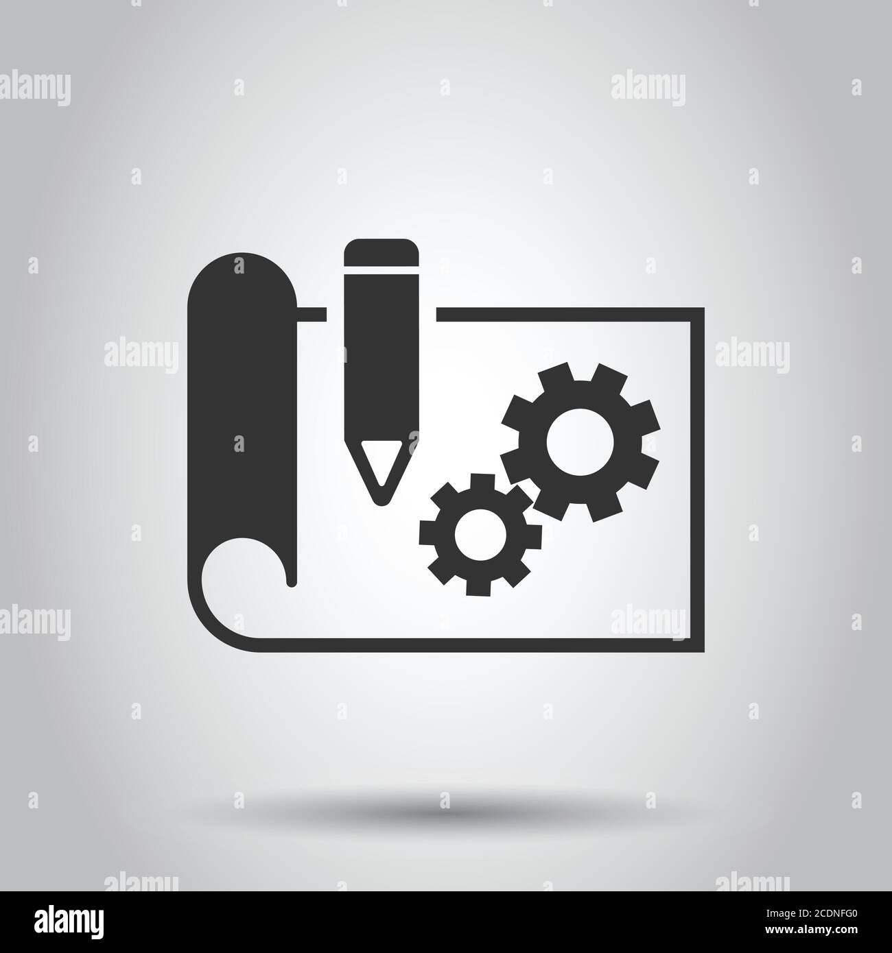 Prototype icon in flat style. Startup vector illustration on white ...