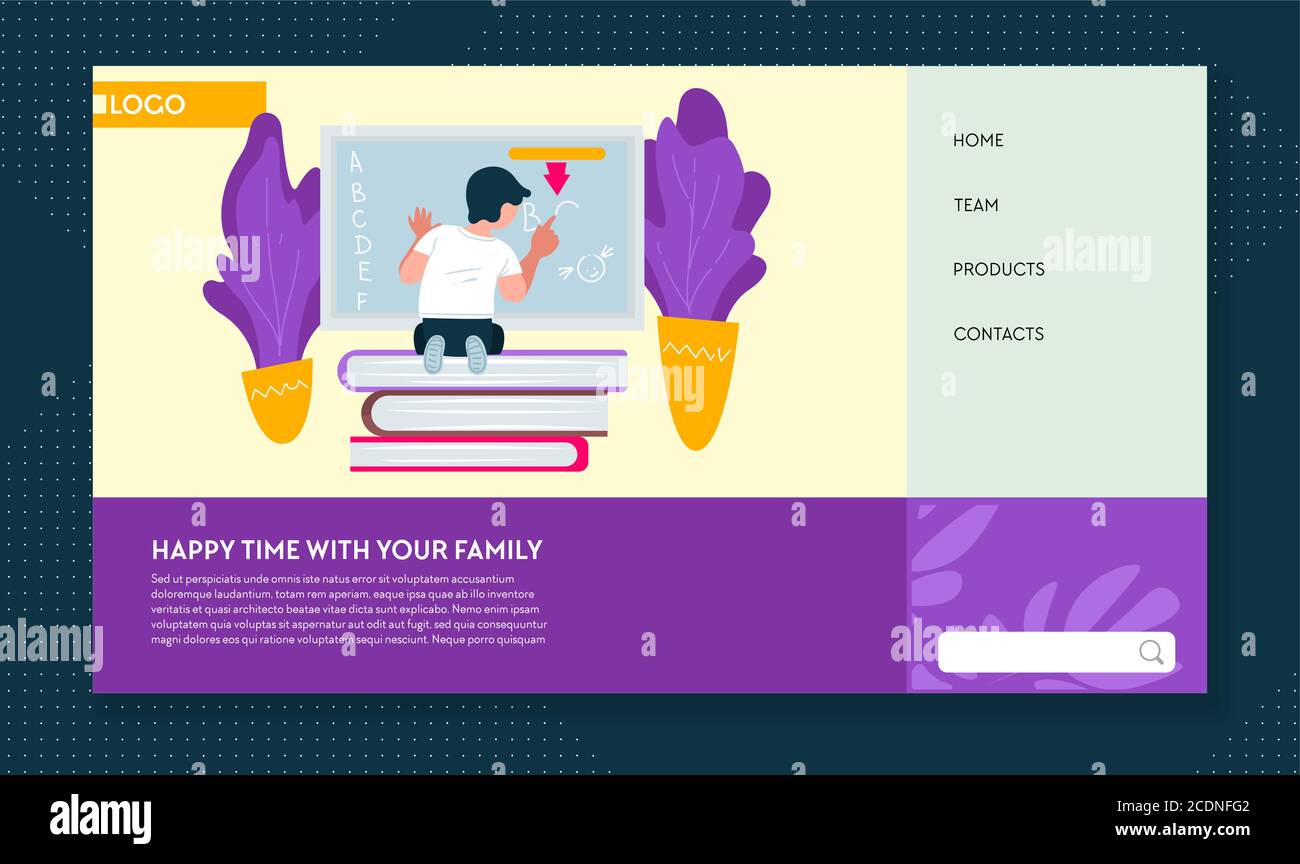 Online classes landing page Stock Vector Images - Alamy