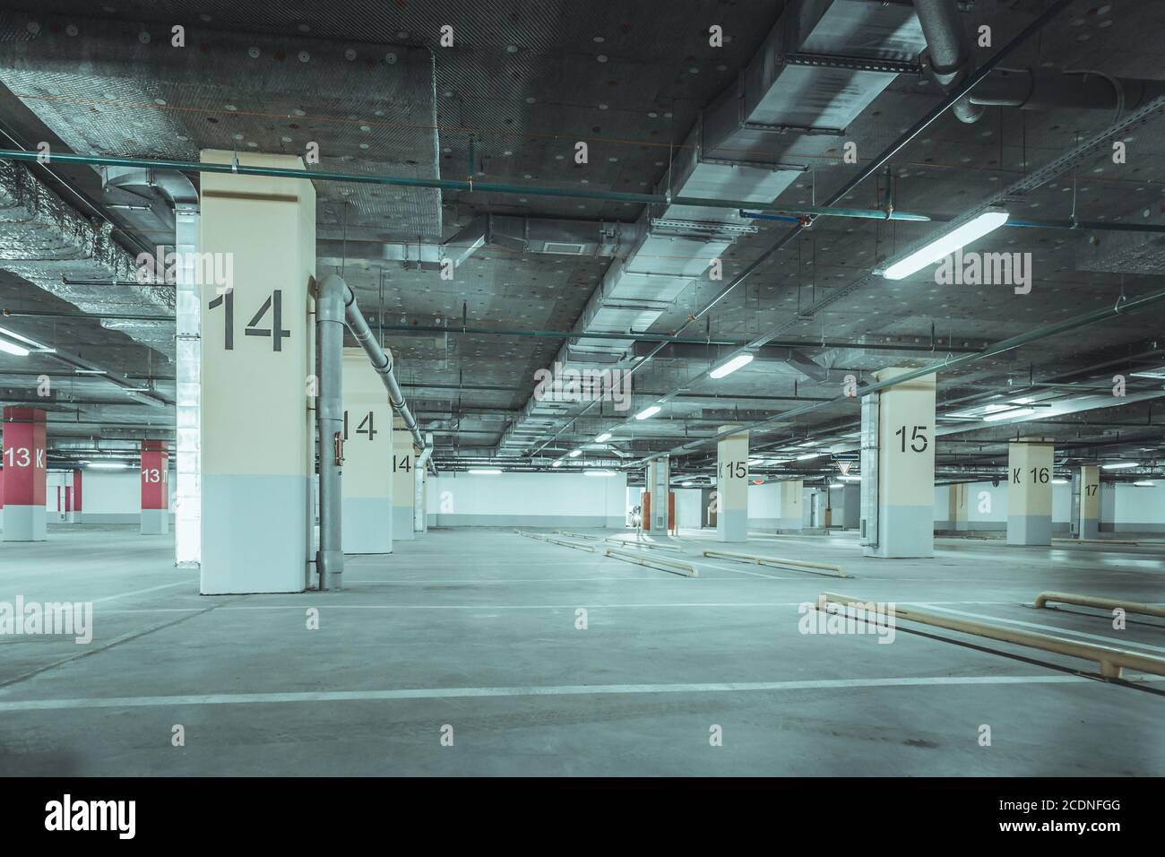 Empty parking structure at night hi-res stock photography and images ...