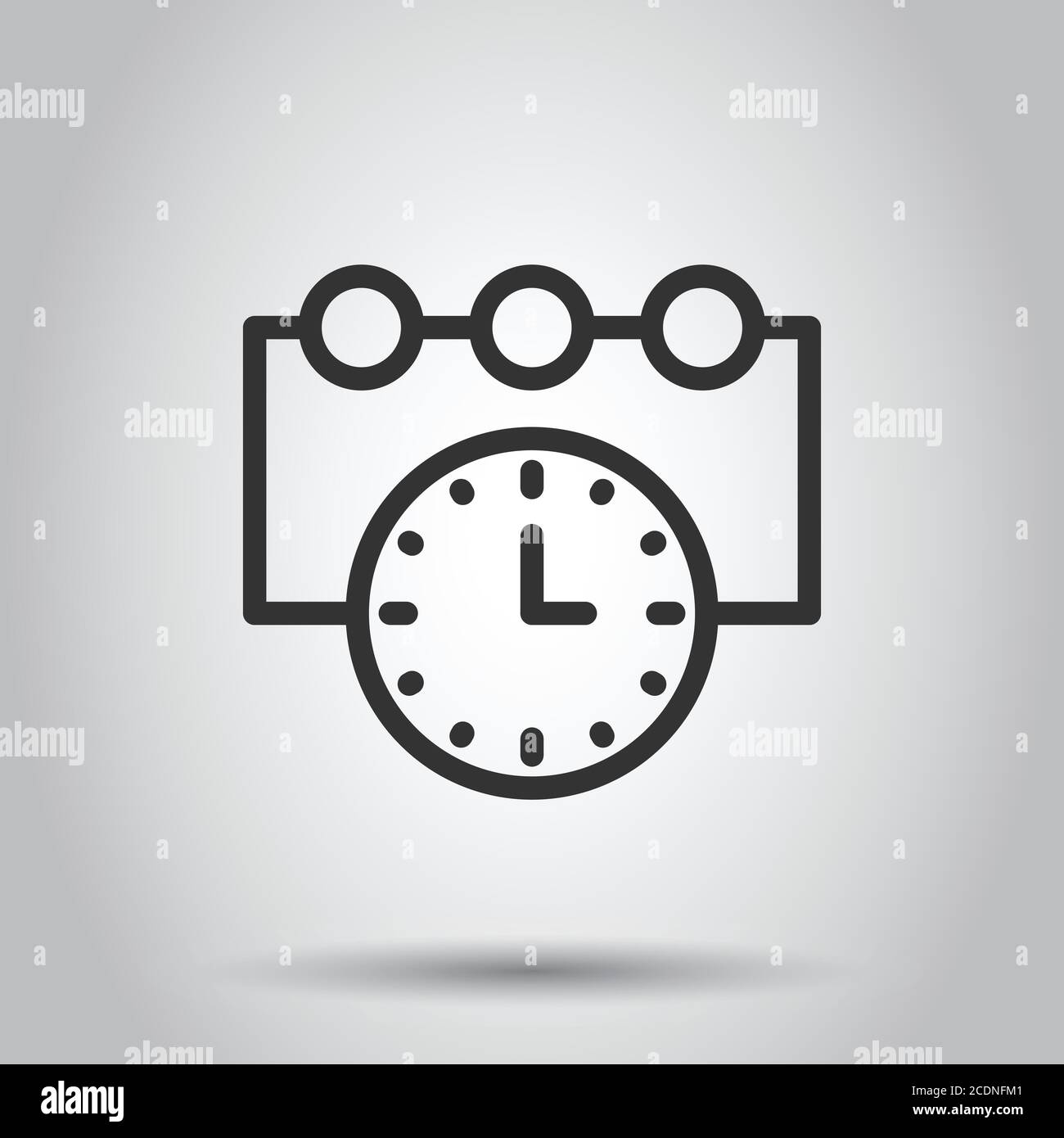 Timeline icon in flat style. Progress vector illustration on white ...