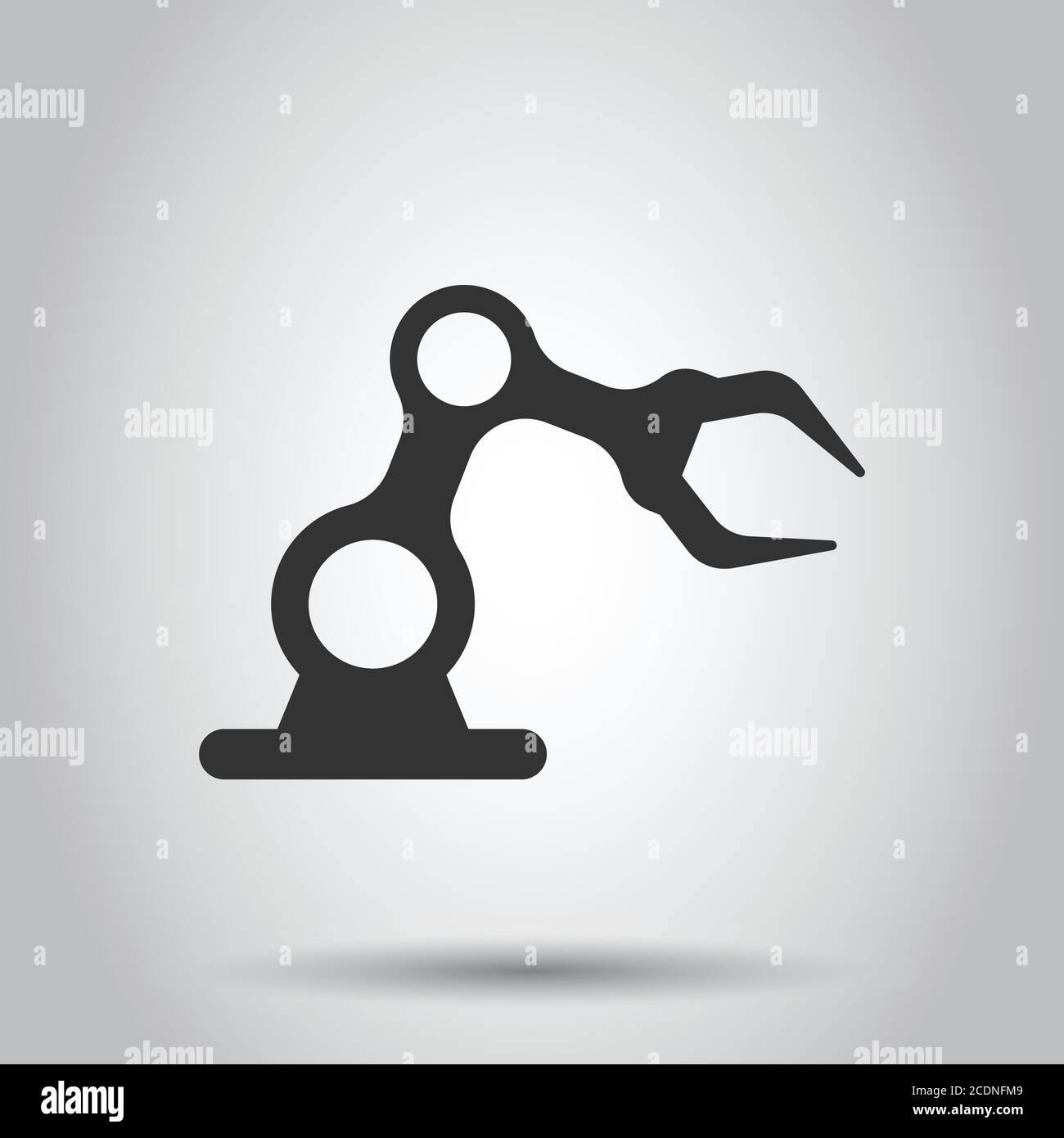 Robot arm icon in flat style. Mechanic manipulator vector illustration ...