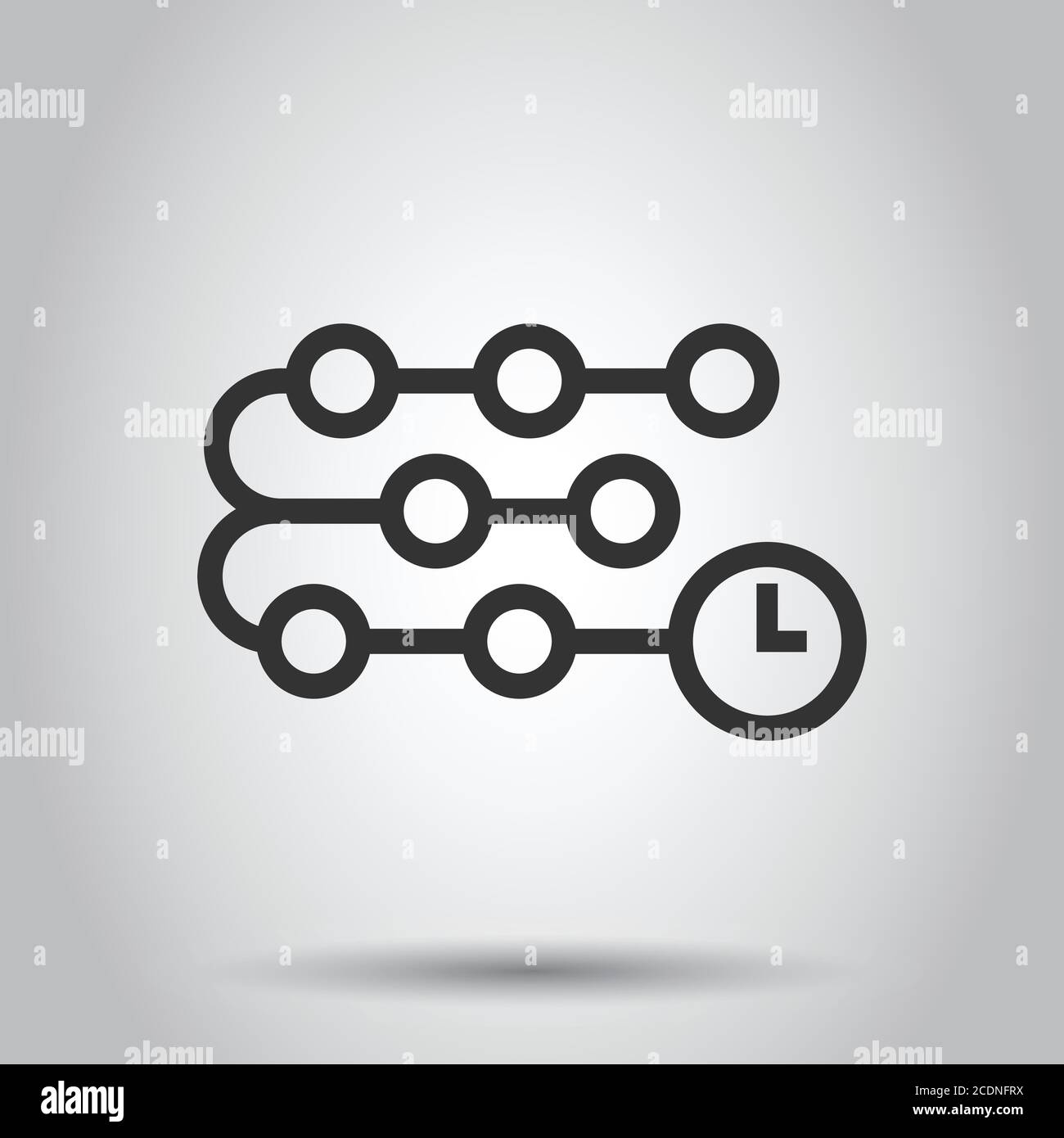 Timeline icon in flat style. Progress vector illustration on white ... Timeline icon in flat style. Progress vector illustration on white ...