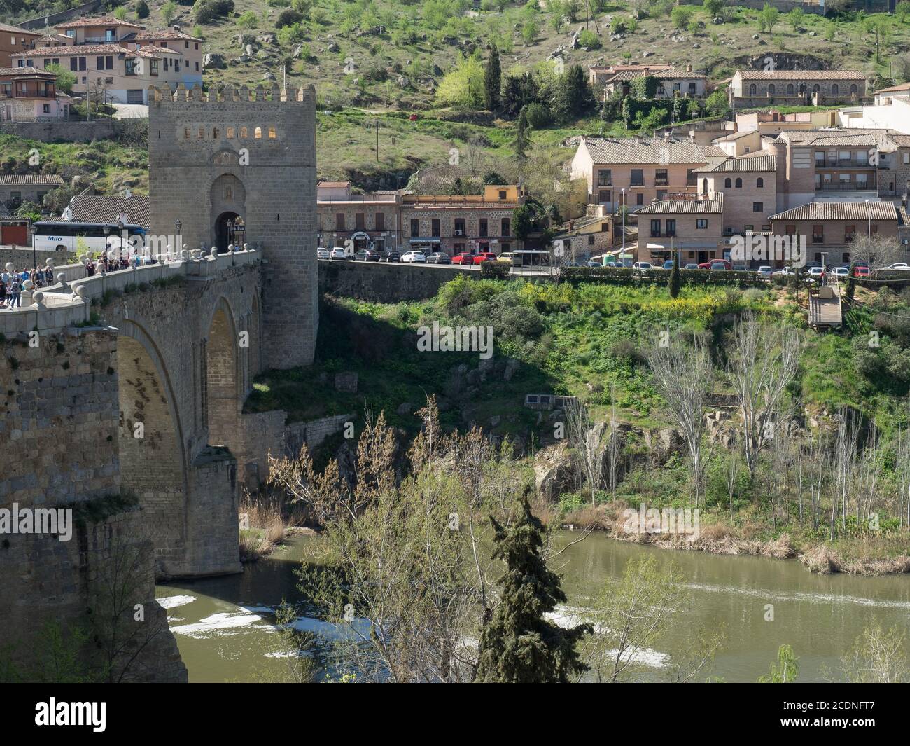 toledo at the tagus river in spain Stock Photo - Alamy