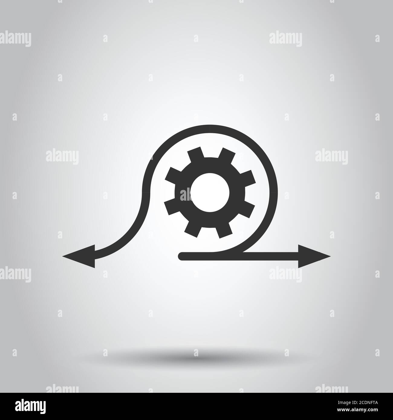 Agile icon in flat style. Flexible vector illustration on white ...