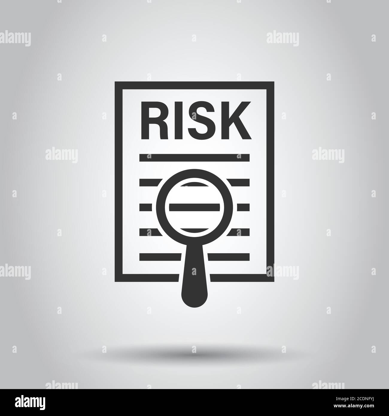 Risk level icon in flat style. Result vector illustration on white ...