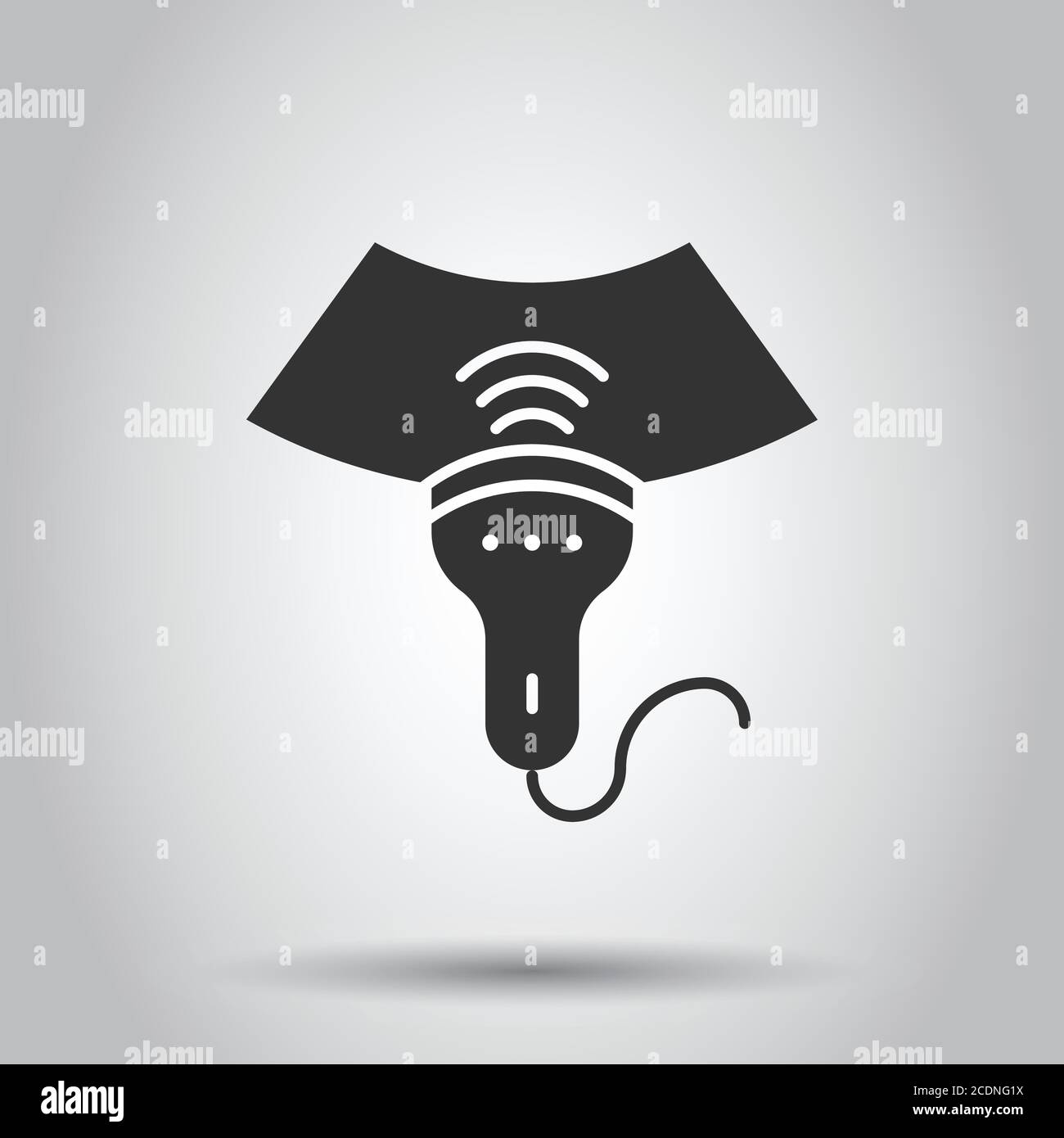 Ultrasound icon in flat style. Scanner equipment vector illustration on ...