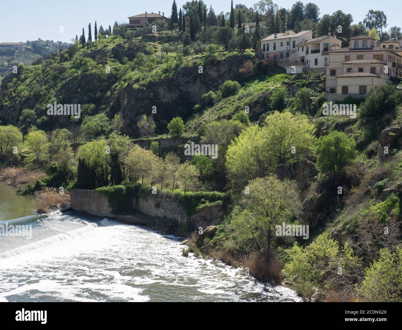 toledo at the tagus river in spain Stock Photo - Alamy
