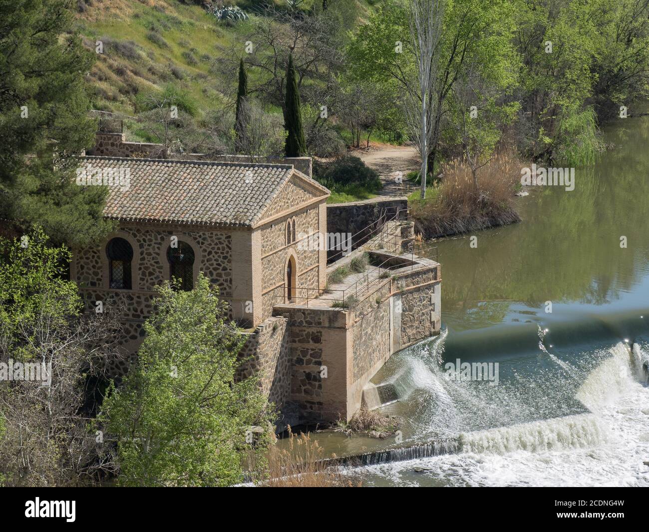 toledo at the tagus river in spain Stock Photo - Alamy