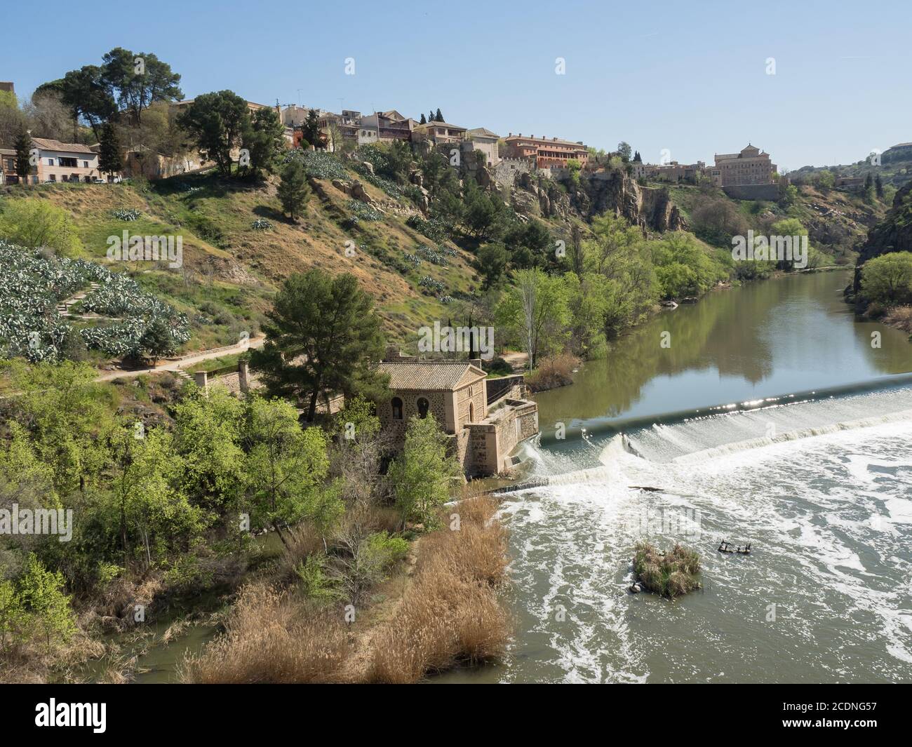 toledo at the tagus river in spain Stock Photo - Alamy