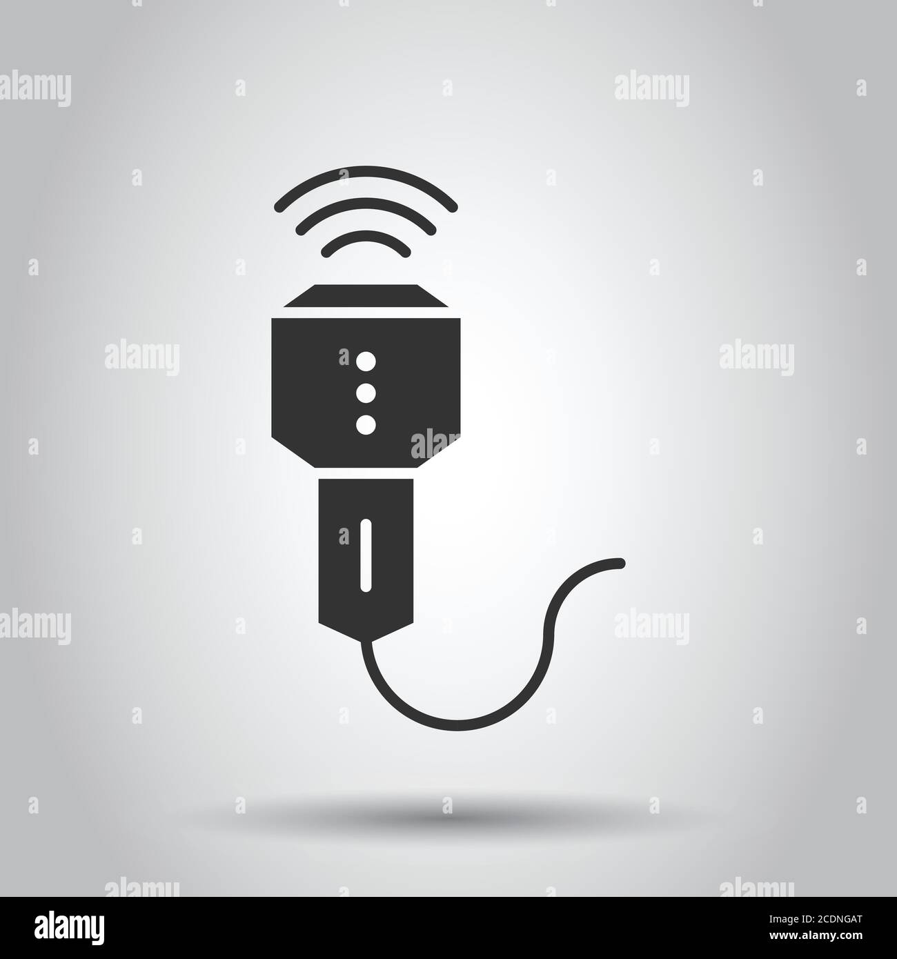 Ultrasound icon in flat style. Scanner equipment vector illustration on ...